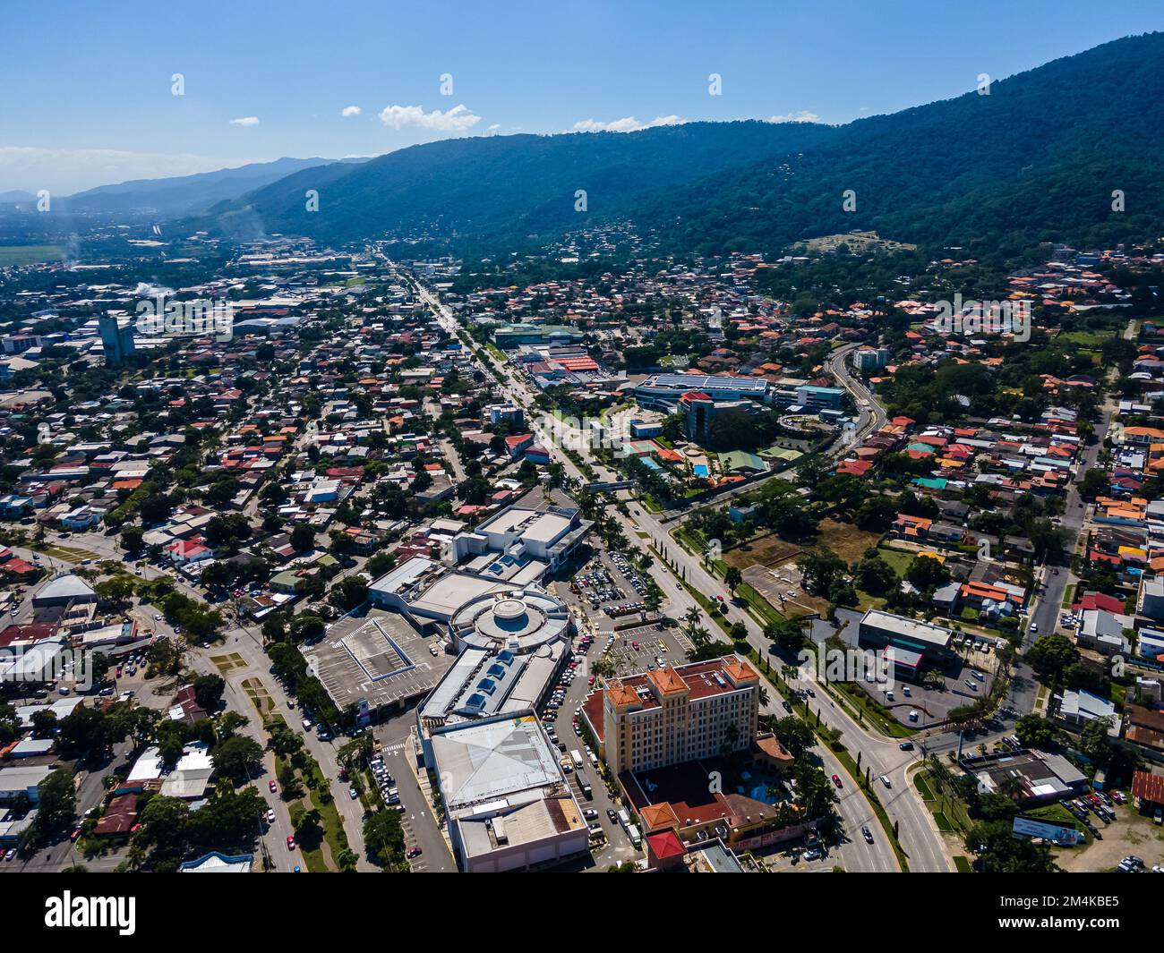 Beautiful aerial view of the City of San Salvador, capital of El ...