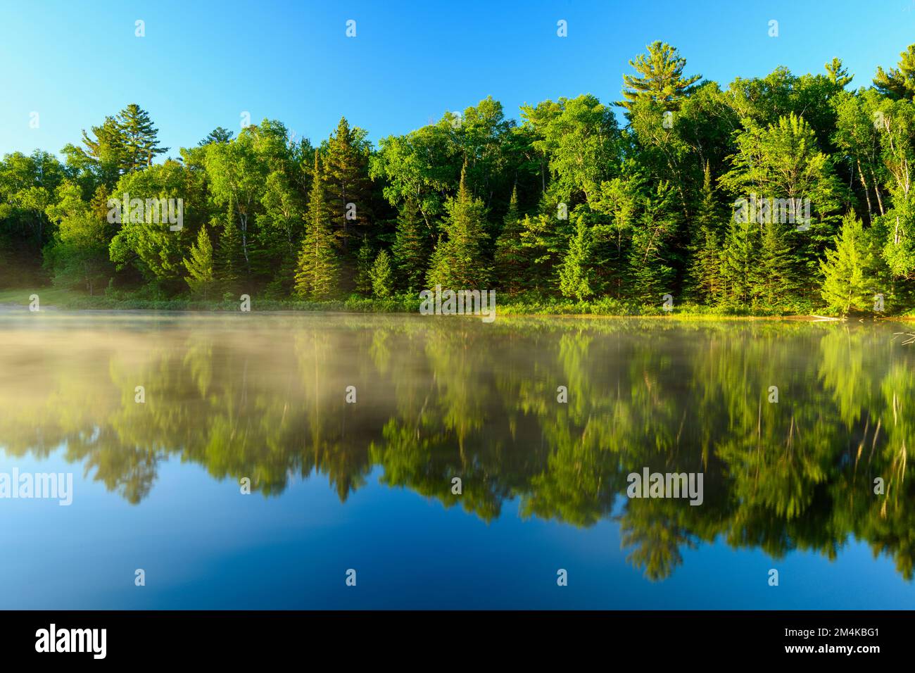 George Lake at dawn, Killarney Provincial Park, Ontario, Canada Stock ...