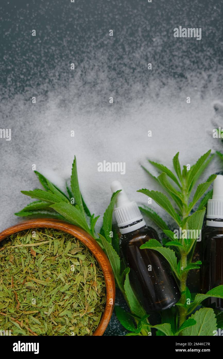 Natural sugar substitute. Dietary, vegan food sweetener.sweet plant.Dry ...