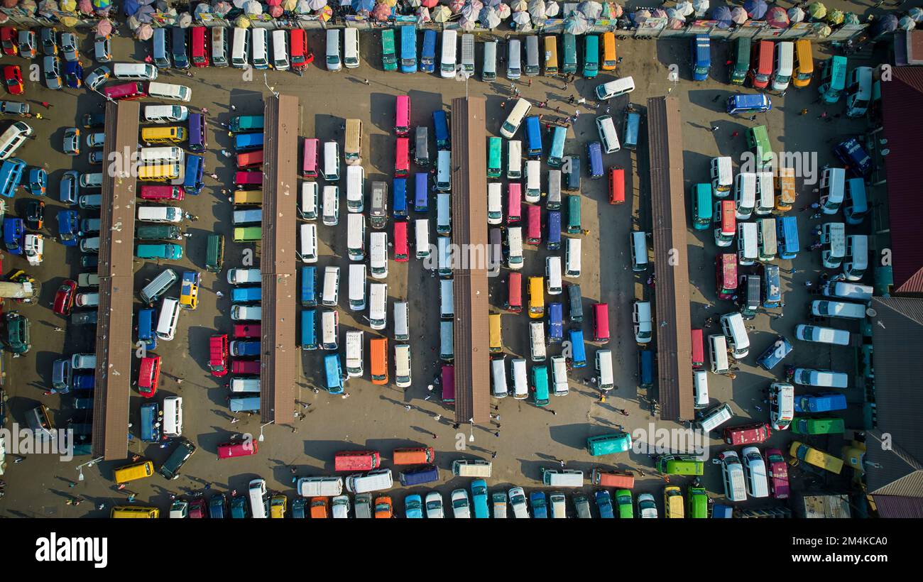 Drone aerial shot trucks cars hi-res stock photography and images - Alamy