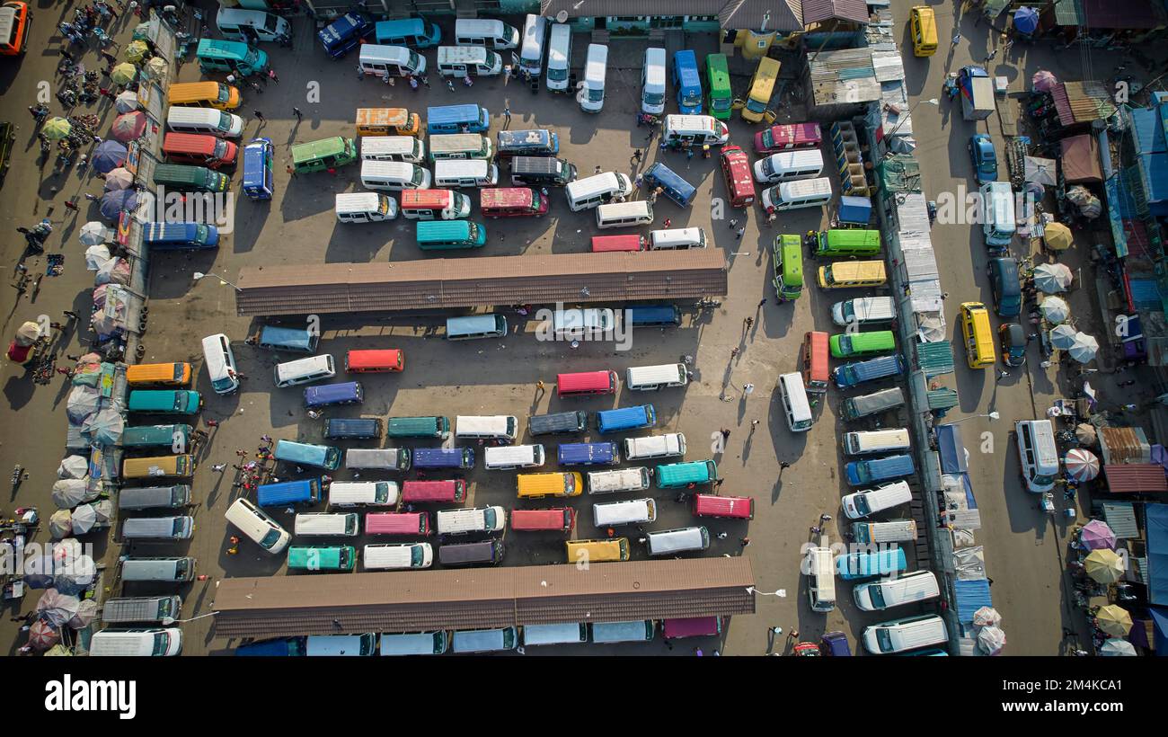 Drone aerial shot trucks cars hi-res stock photography and images - Alamy