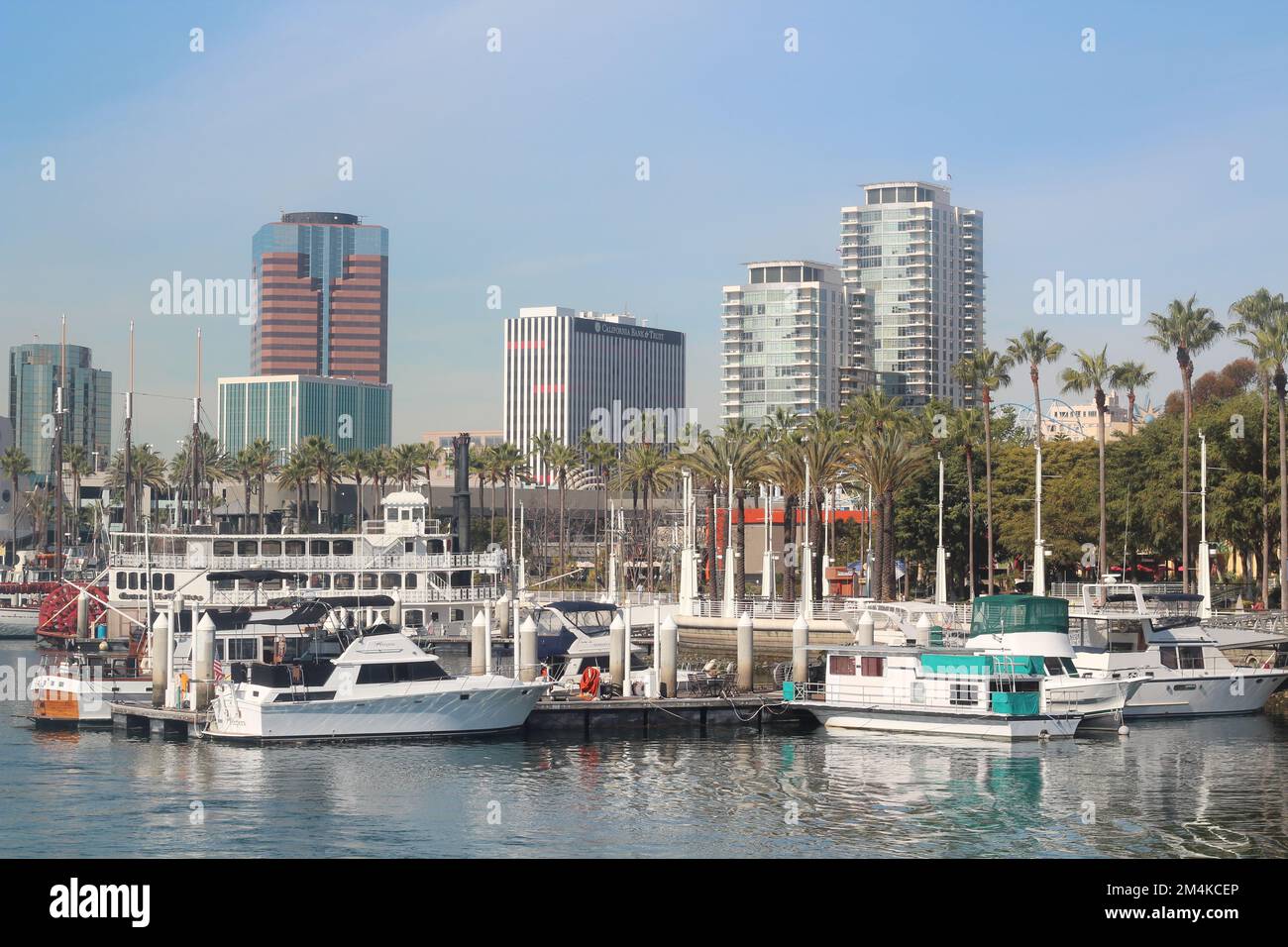 A beautiful view of the port of Long Beach in Long Beach, California ...