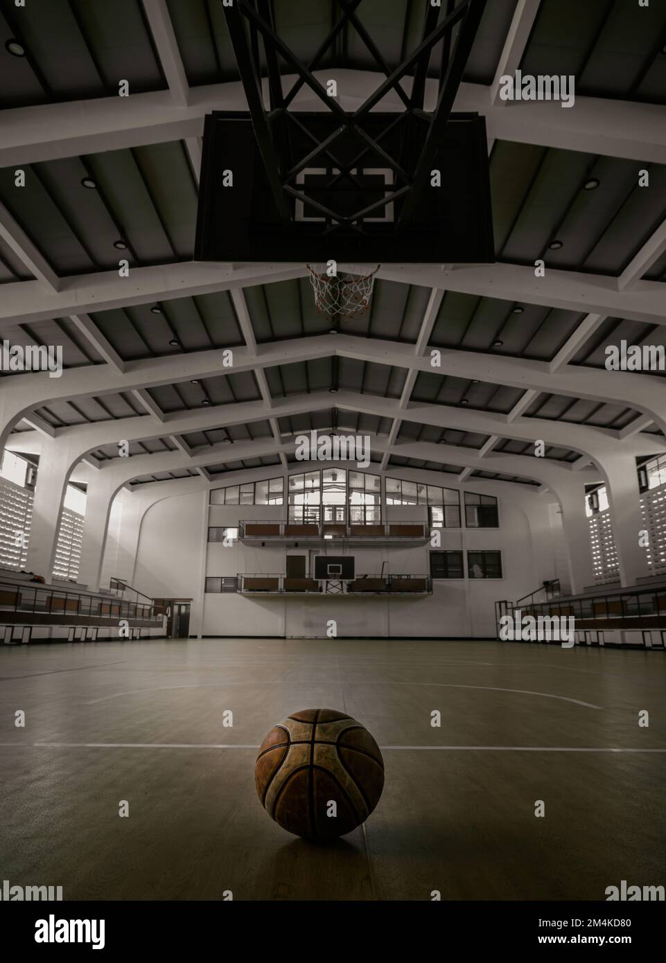 Empty Basketball Gym