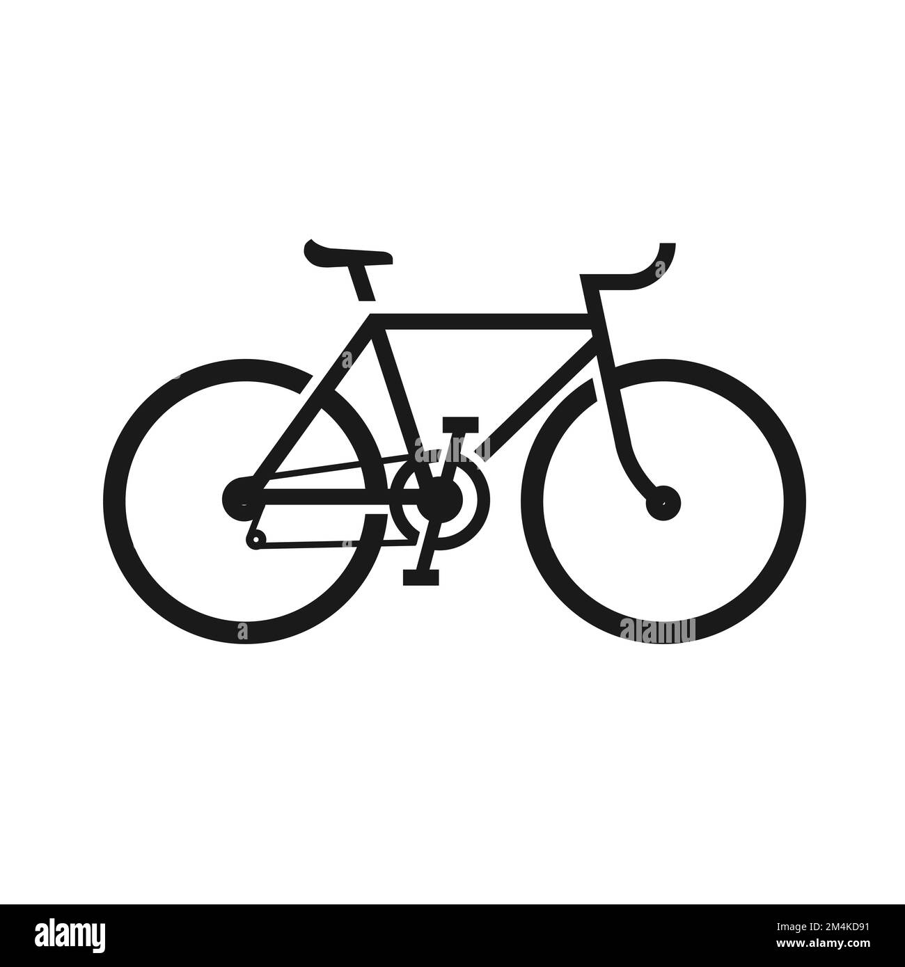 The black bicycle icon - bike vector over a white editable background ...