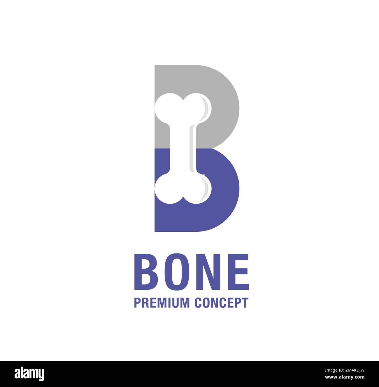 The letter B blue bone designed logo over a white background - brand ...