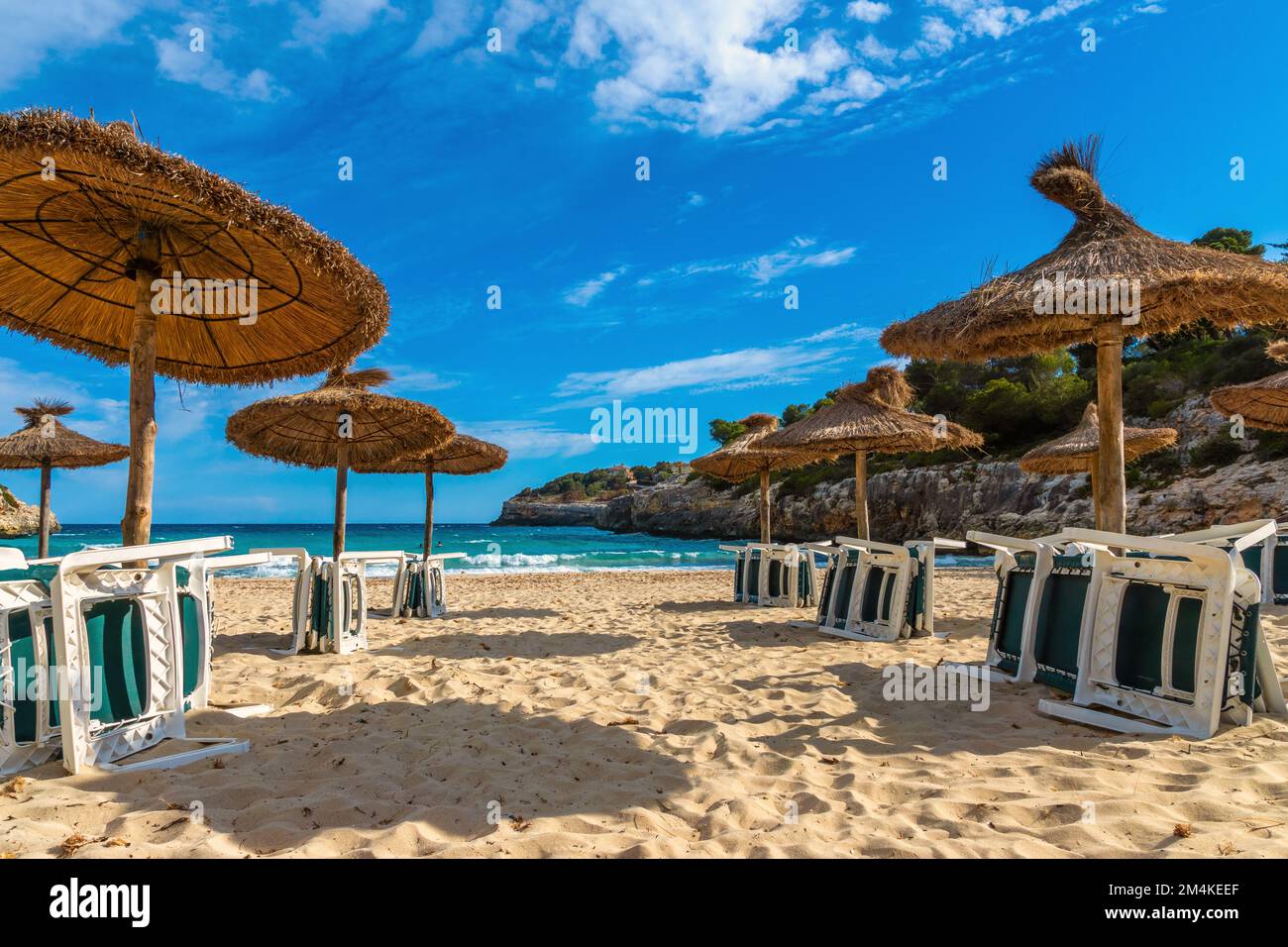 Cala Mandia beach holidays Mallorca Stock Photo - Alamy