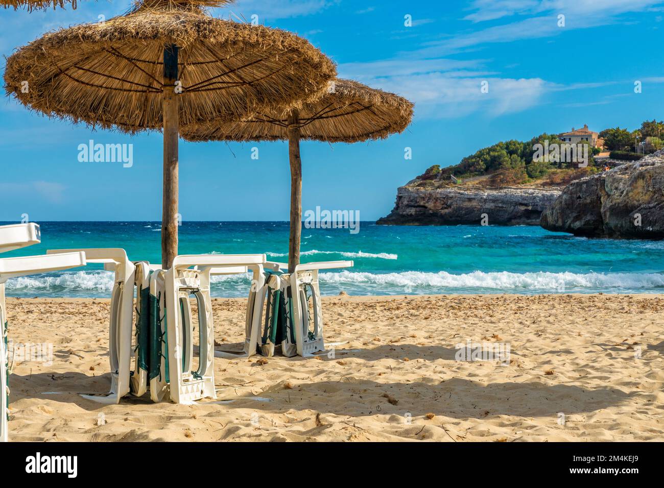 Cala Mandia beach holidays Mallorca Stock Photo - Alamy