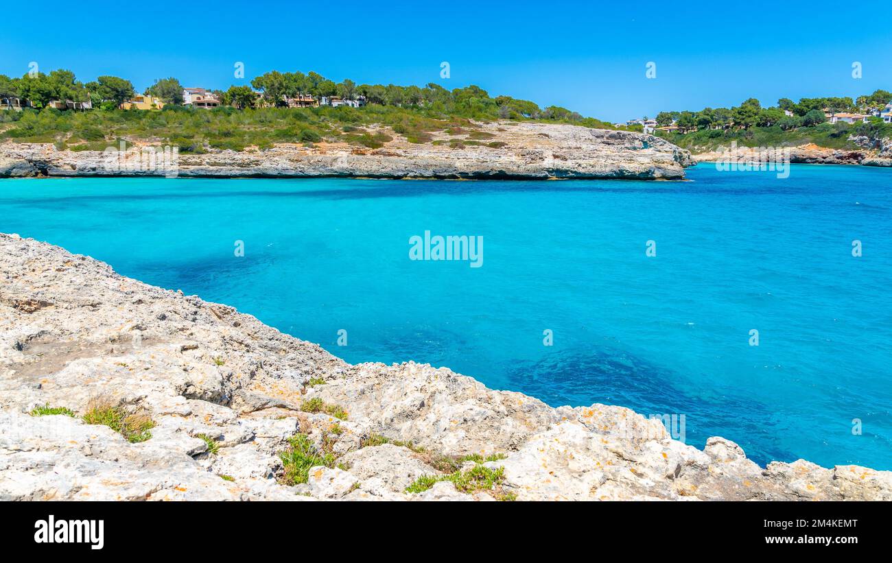 Cala Mandia beach holidays Mallorca Stock Photo - Alamy