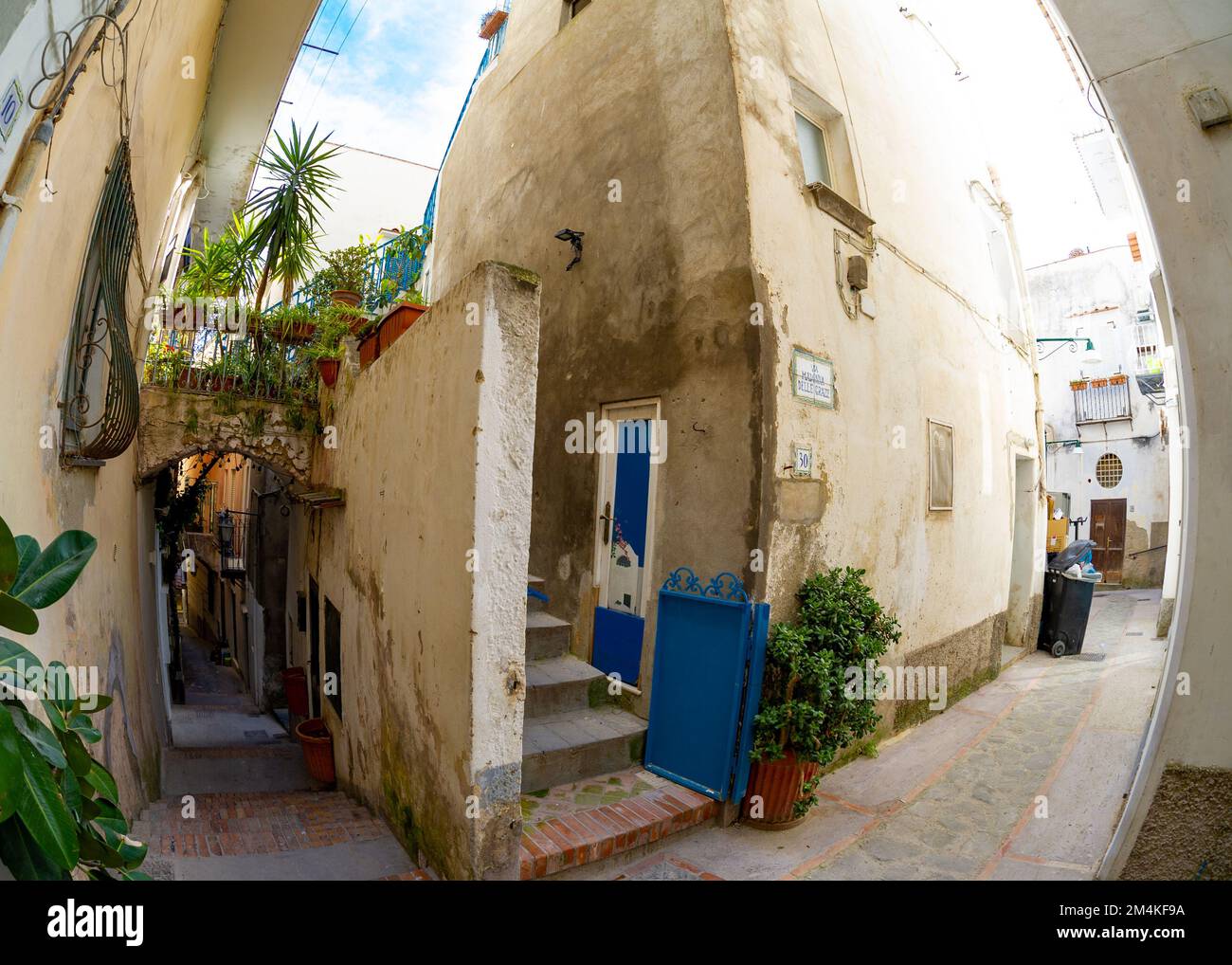 April 20 2022-Capri a beautiful island with very narrow streets like a ...