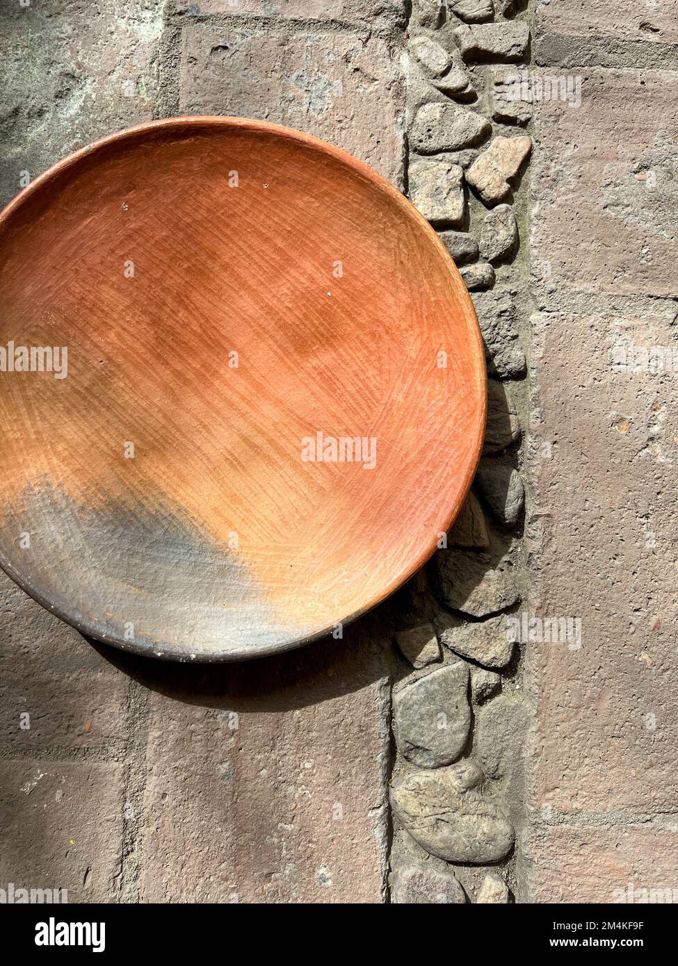 Traditional clay earthenware comal for cooking in Oaxaca, Mexico Stock ...