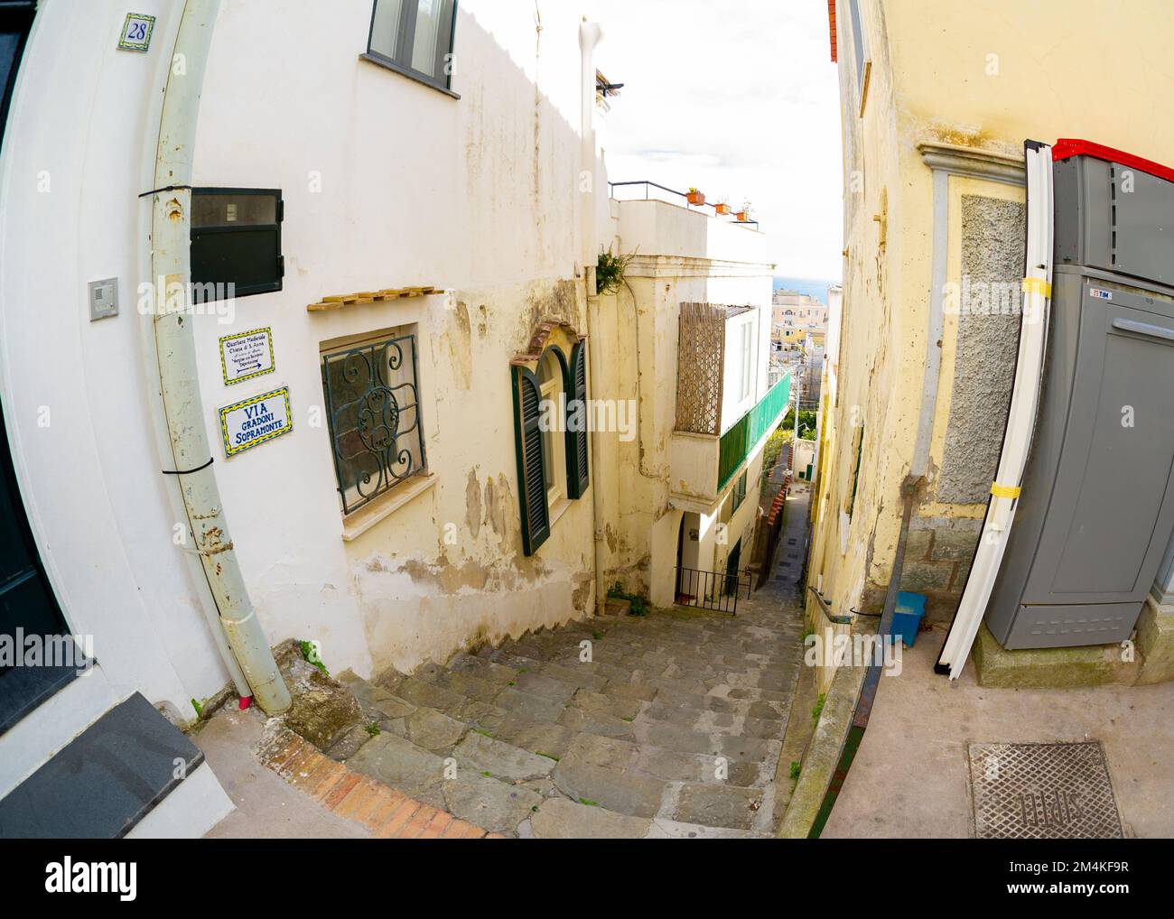 April 20 2022-Capri a beautiful island with very narrow streets like a ...