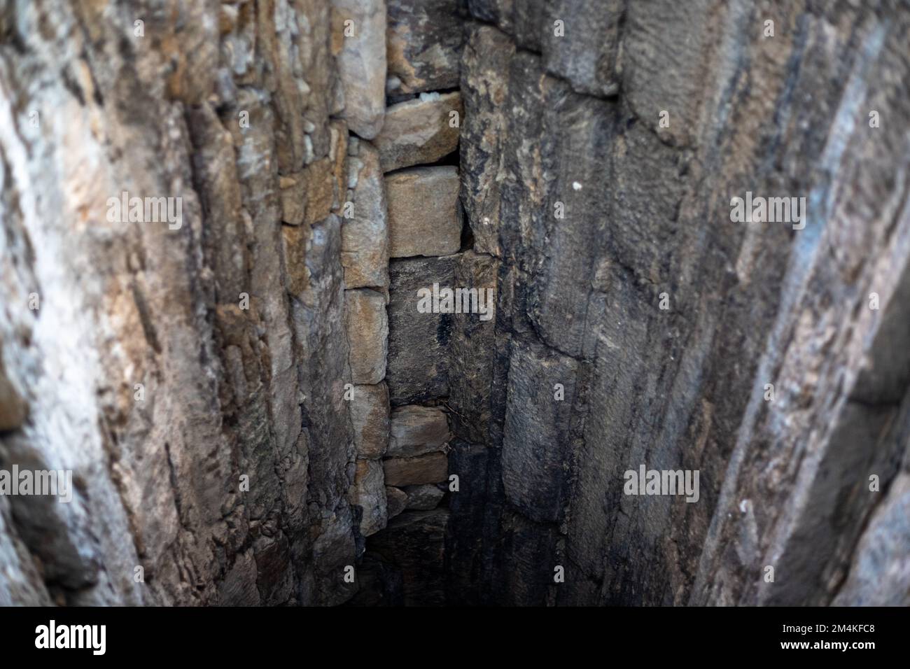 The structure of double-dome corridor constructed with stone masonry ...