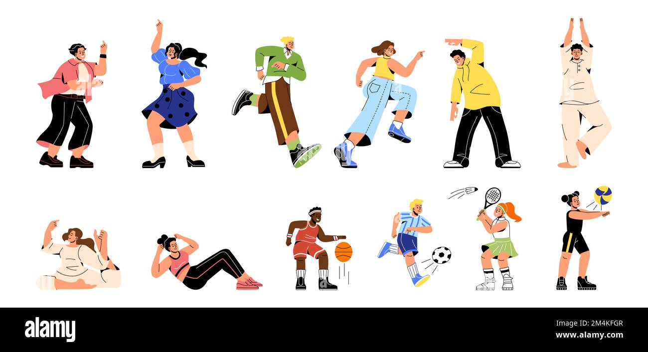 Set of active people Stock Vector Image & Art - Alamy
