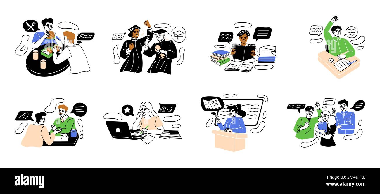 Student life concept Stock Vector Image & Art - Alamy