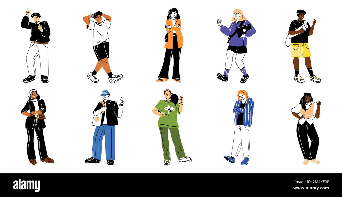 Set of confident people Stock Vector Image & Art - Alamy