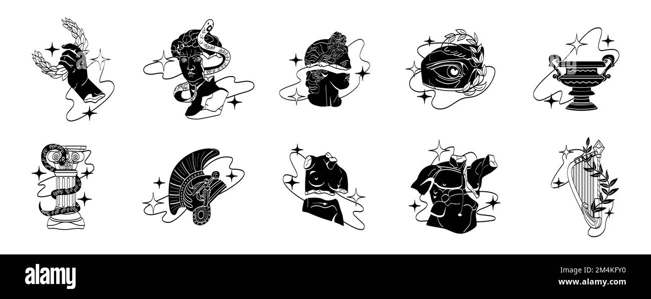 Set of antique marble statues Stock Vector Image & Art - Alamy