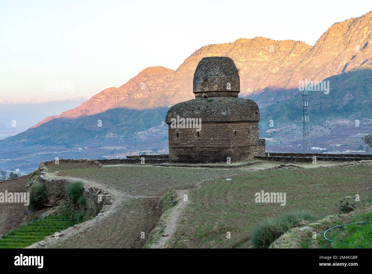 a Buddhist monastery, at Balokaley in Kandak valley, Barikot Swat ...