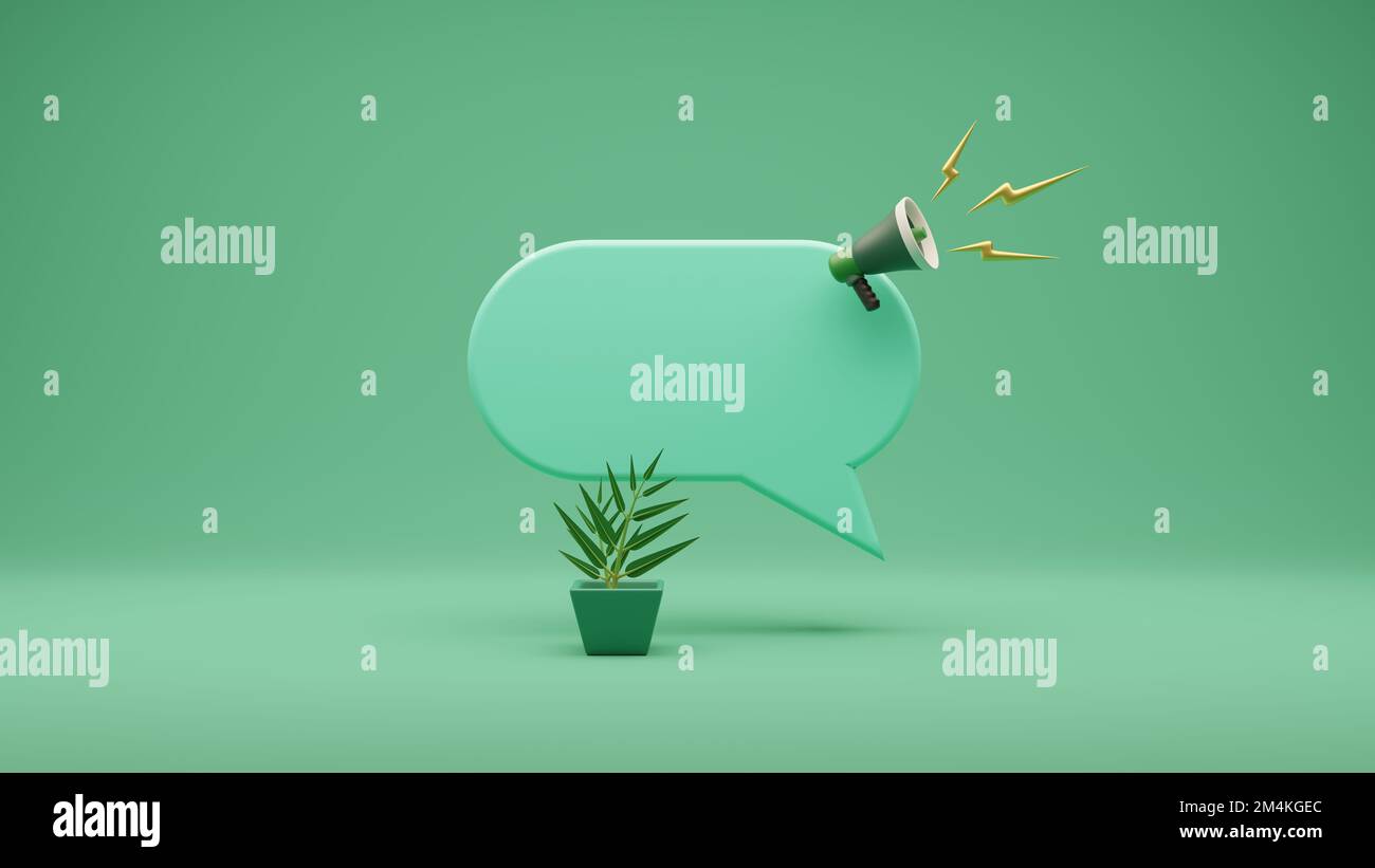 3d rendering of Social media ad Message frame box icon, 3D Speech ...