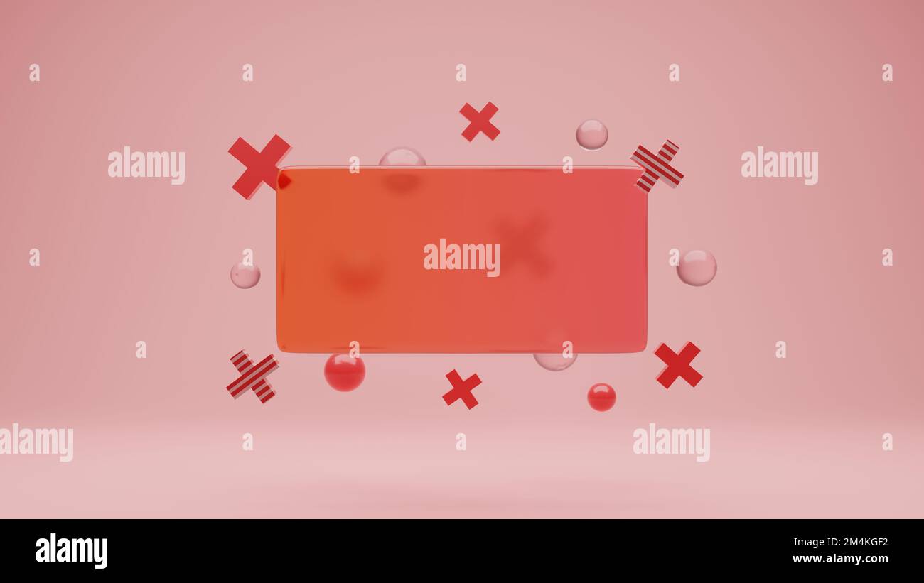 Quote message frame with isometric 3D rendered background, 3D Rendering ...