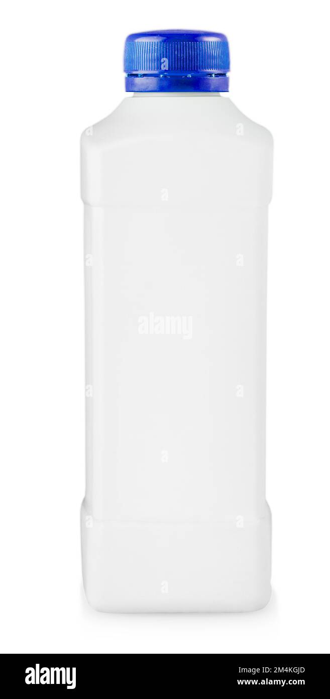 The close up White plastic container isolated on white background Stock ...