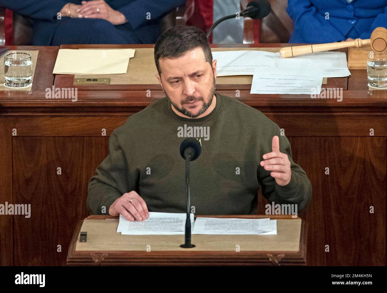 Washington, US, 21/12/2022, President Volodymyr Zelenskyy of Ukraine ...