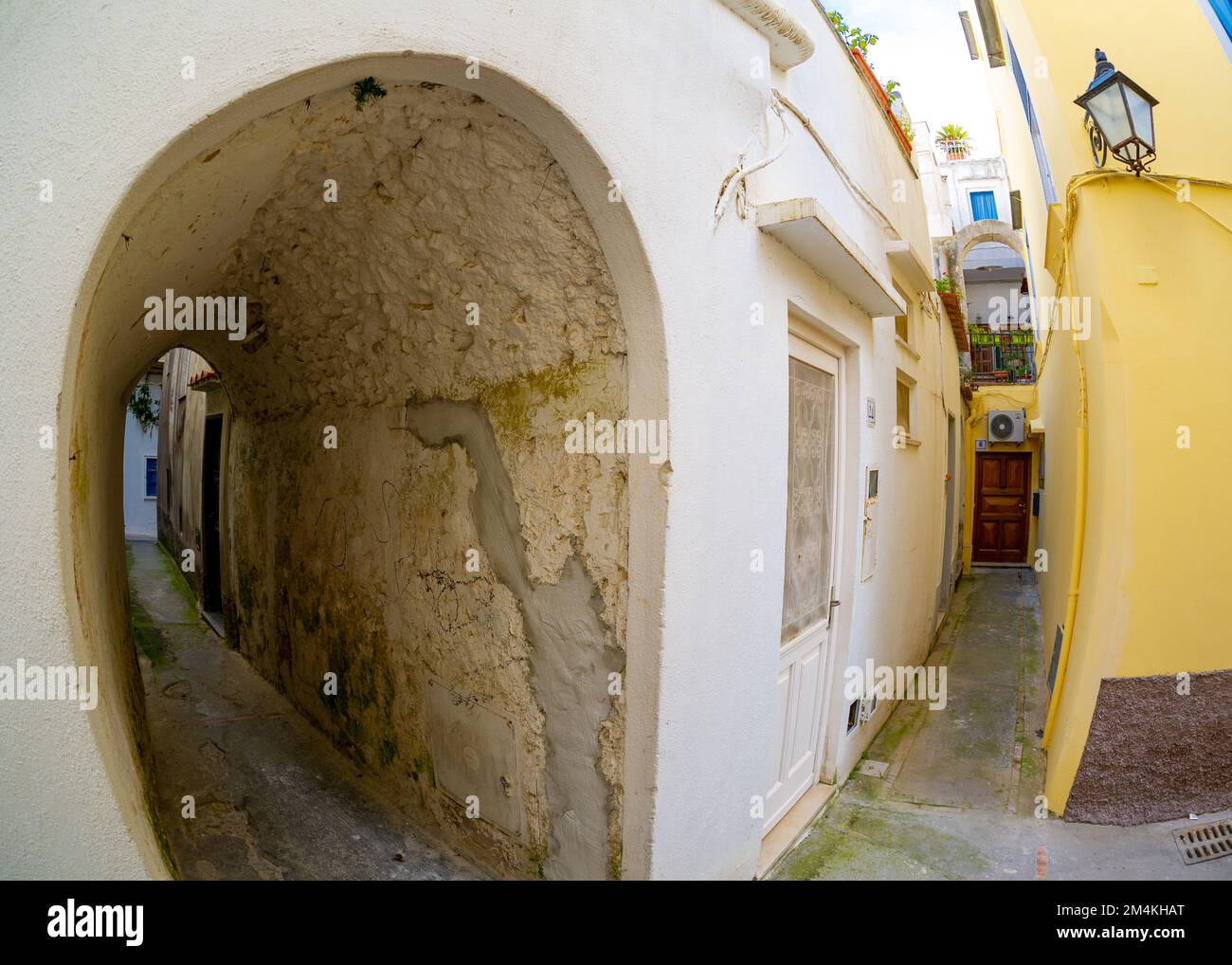 April 20 2022-Capri a beautiful island with very narrow streets like a ...