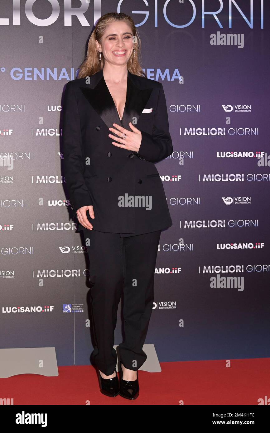 Greta Scarano attends the red carpet of the movie "I migliori giorni ...