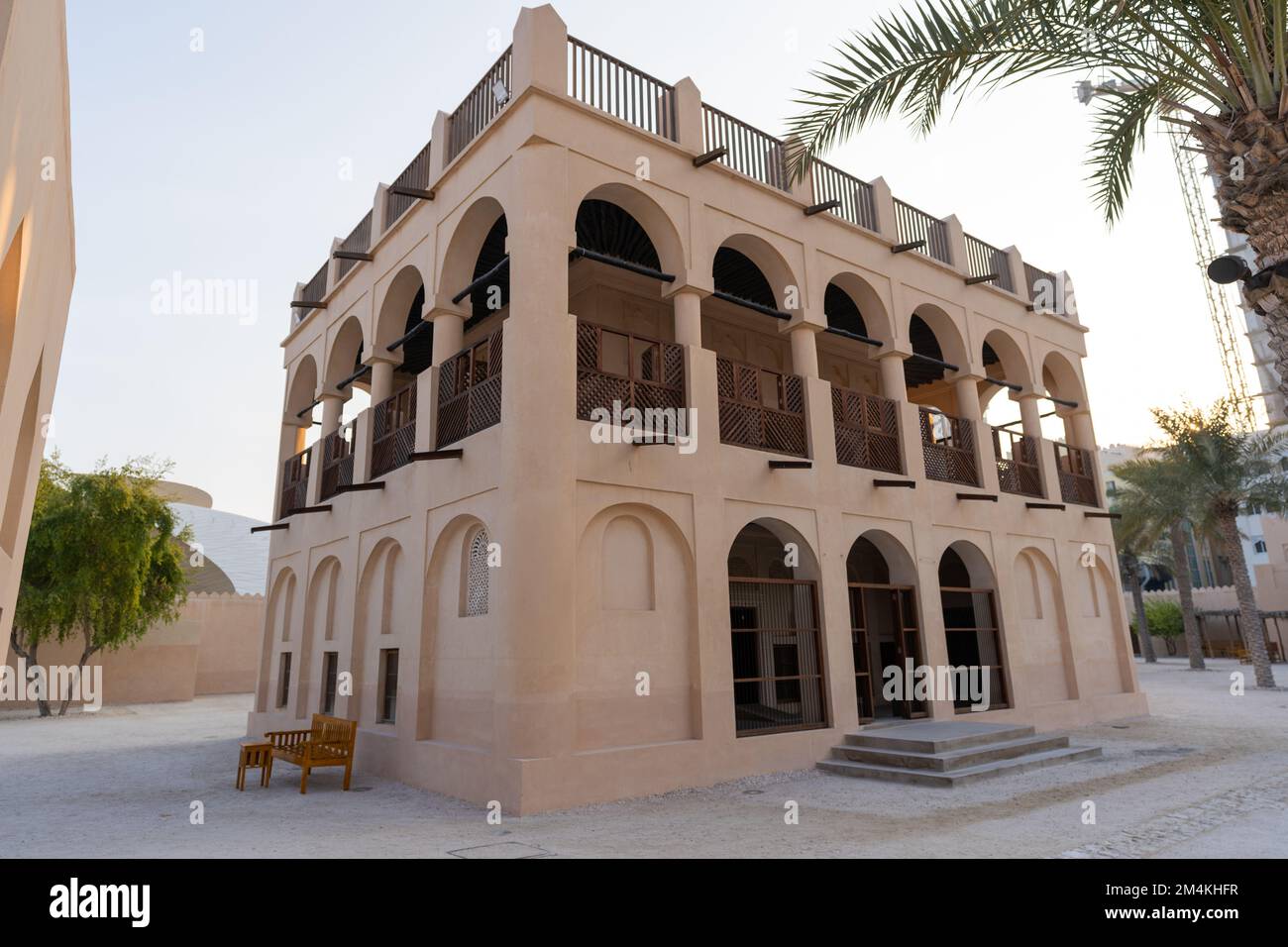 Modern contemporary architecture National Museum of Qatar Stock Photo ...