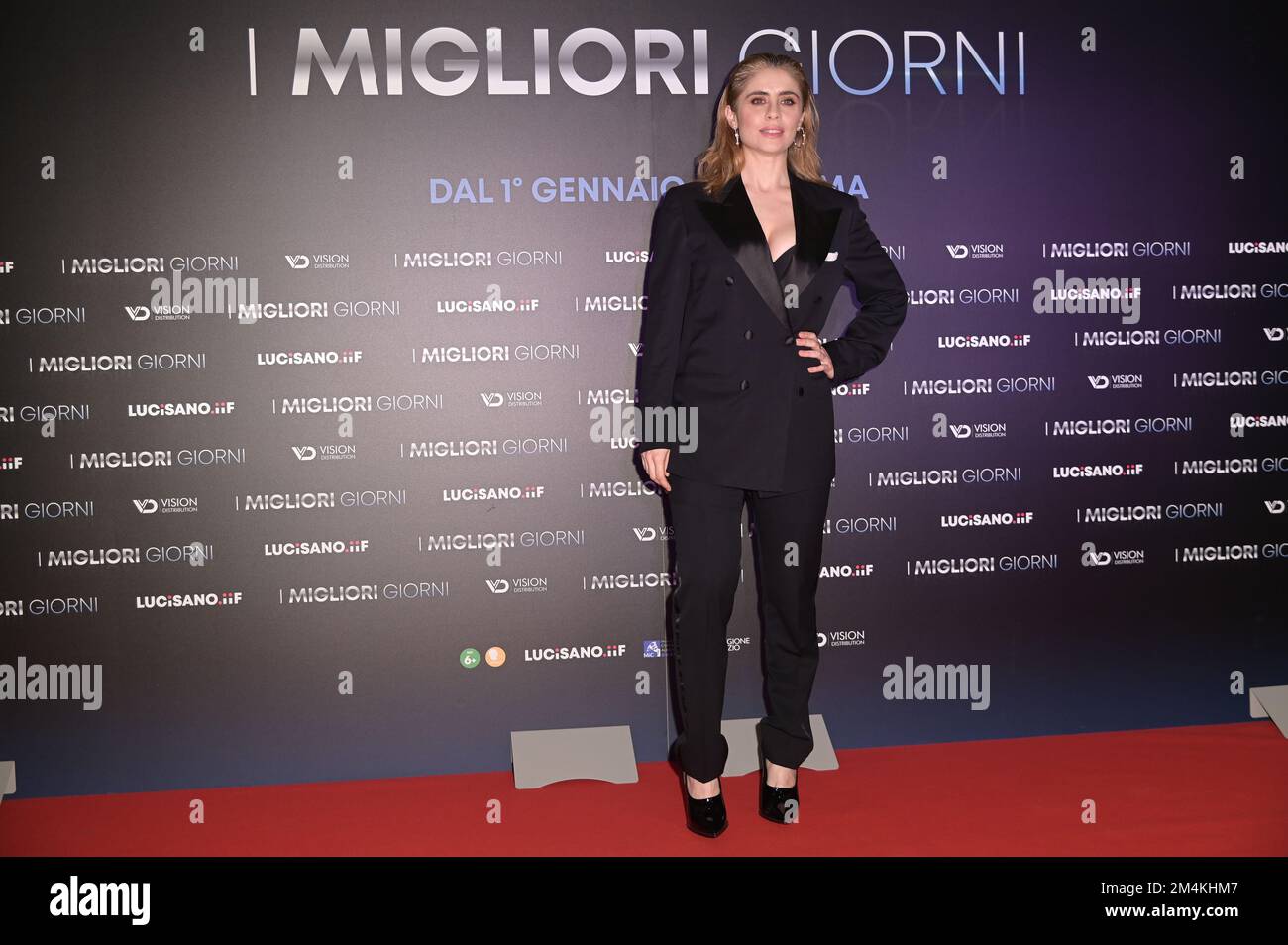 Greta Scarano attends the red carpet of the movie "I migliori giorni ...