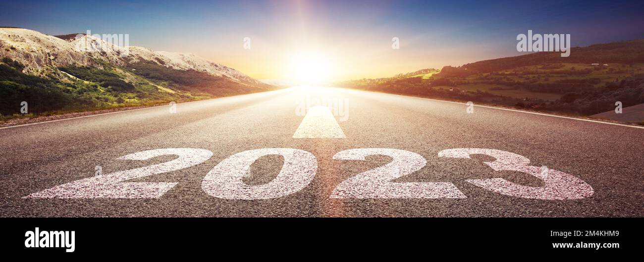 Creative design concept for the new year festival 2023 Stock Photo - Alamy