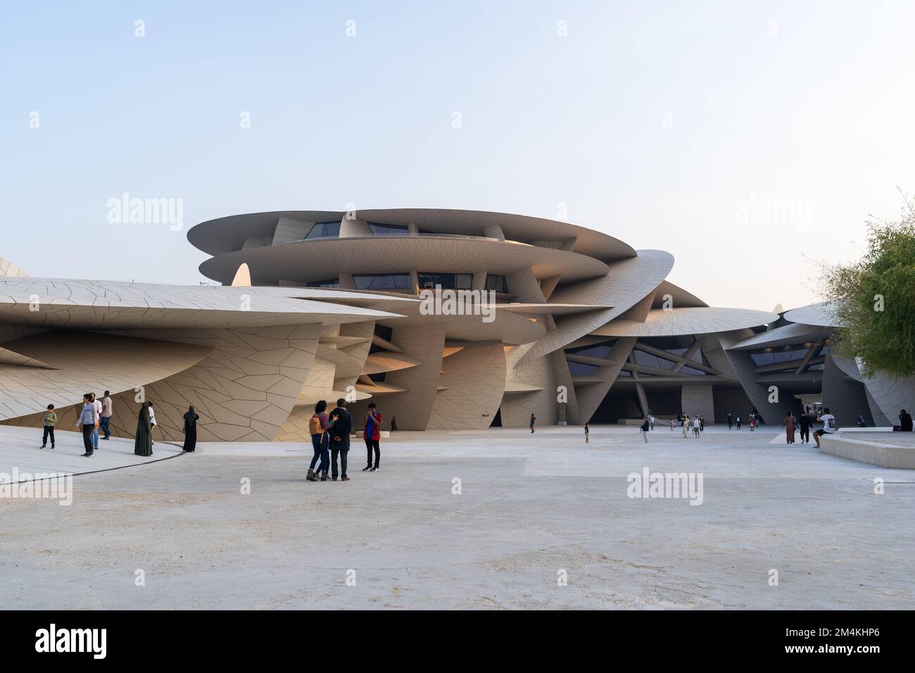 Modern contemporary architecture National Museum of Qatar Stock Photo ...
