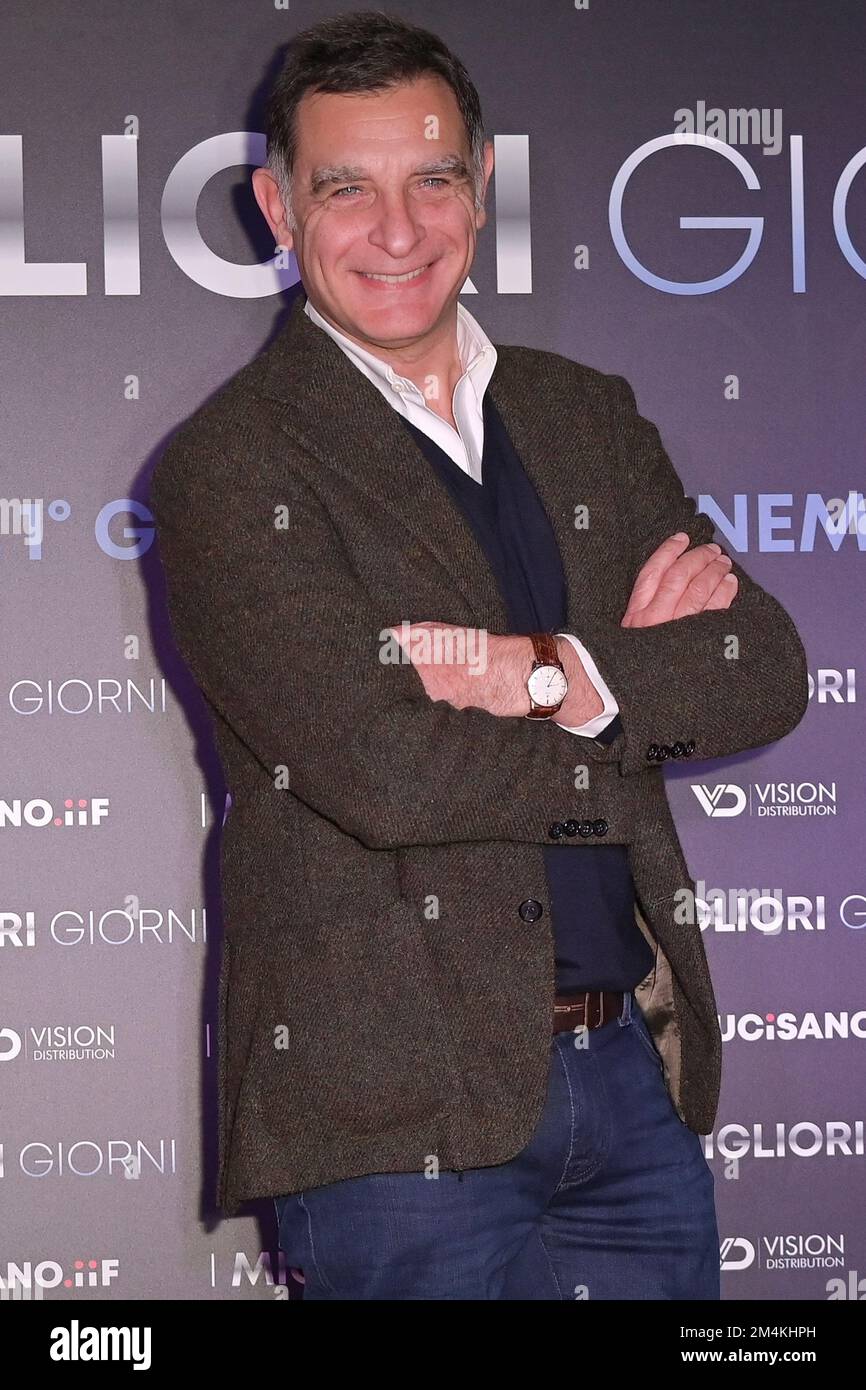 Tiberio Timperi attends the red carpet of the movie "I migliori giorni ...