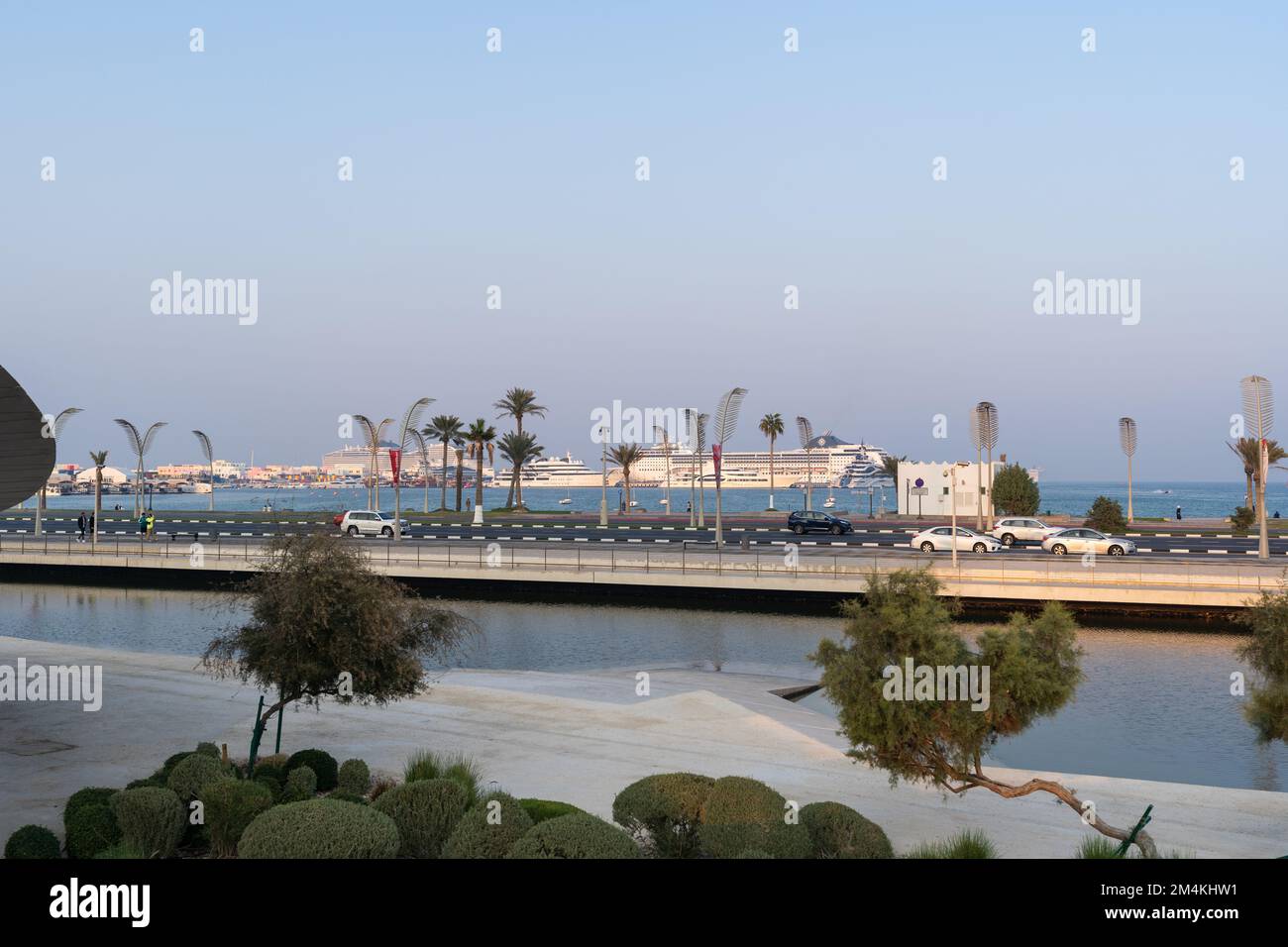 Doha corniche view from the National Museum of Qatar Stock Photo - Alamy