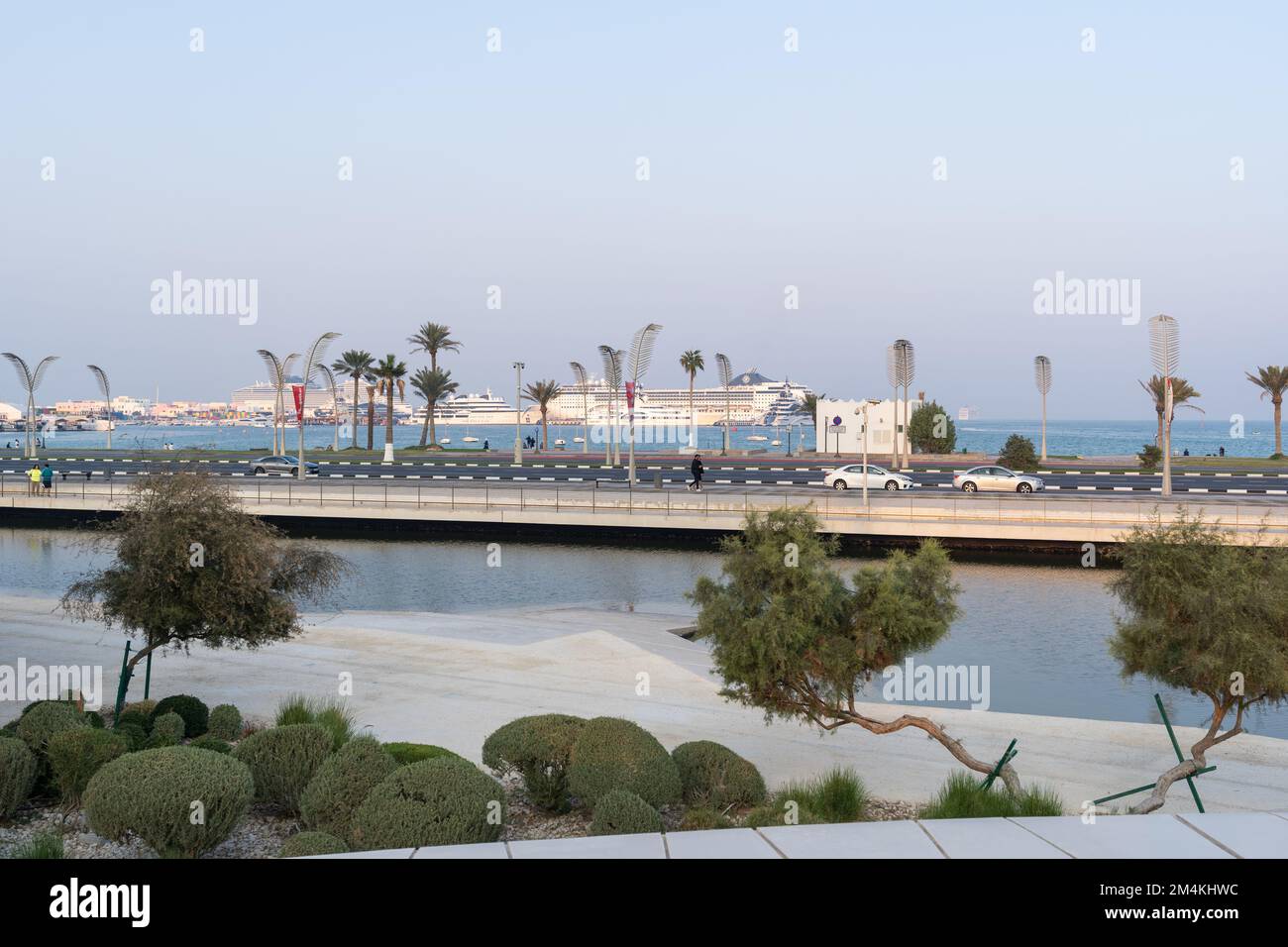Doha corniche view from the National Museum of Qatar Stock Photo - Alamy