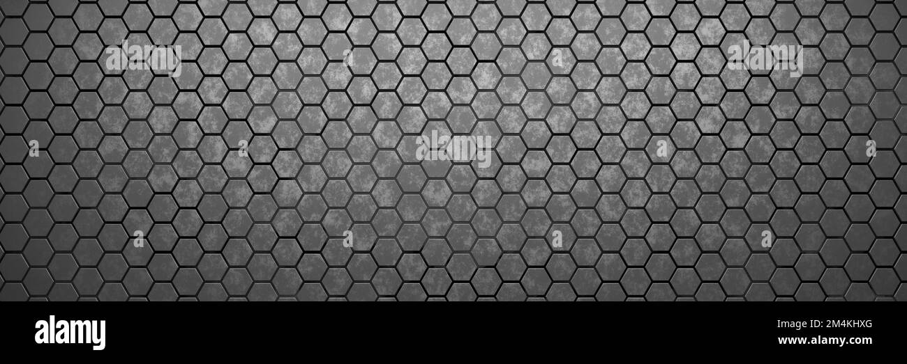 Modern metallic honeycomb and hexagon background pattern. 3d rendering ...