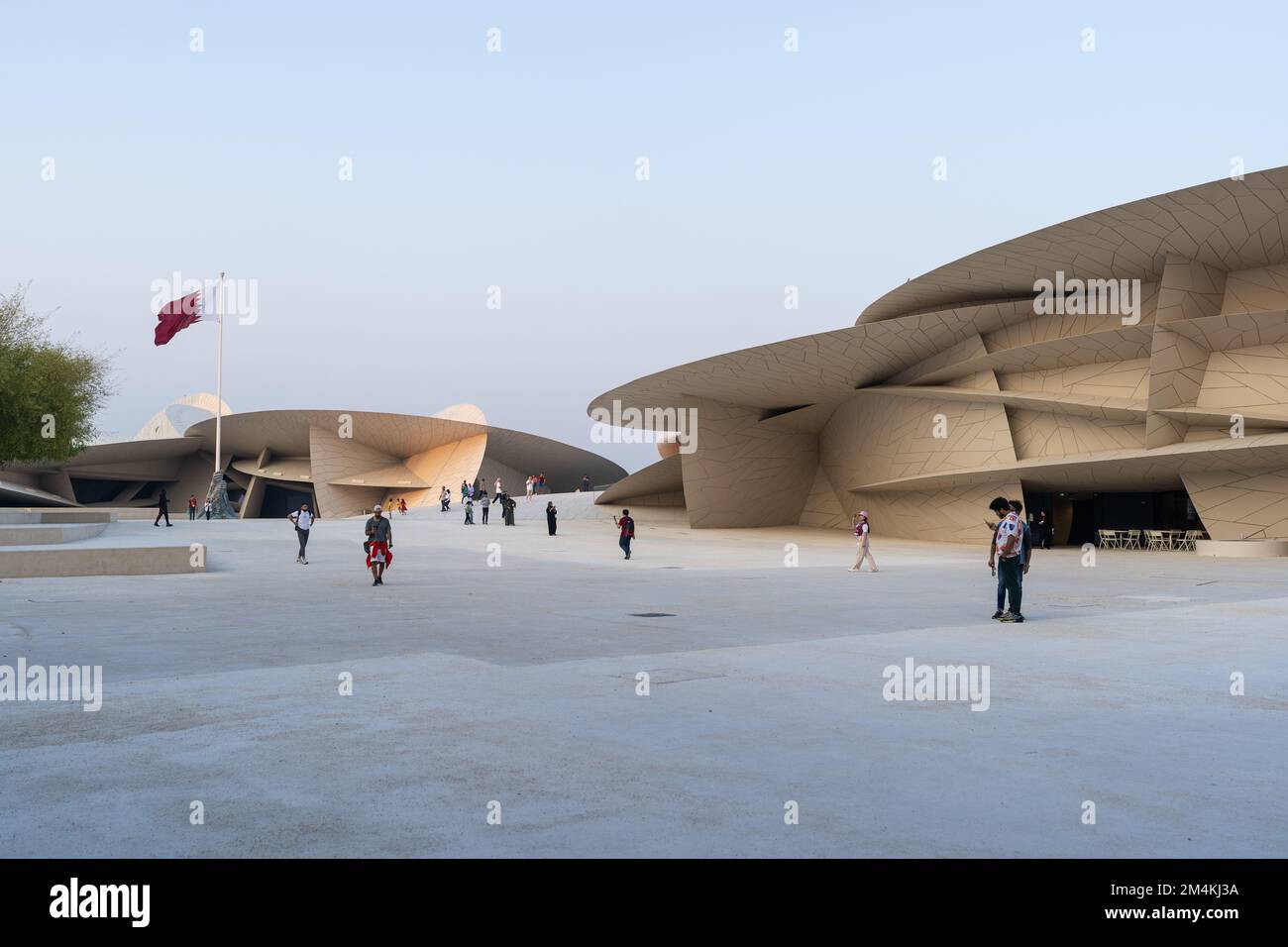 Modern contemporary architecture National Museum of Qatar Stock Photo - Alamy