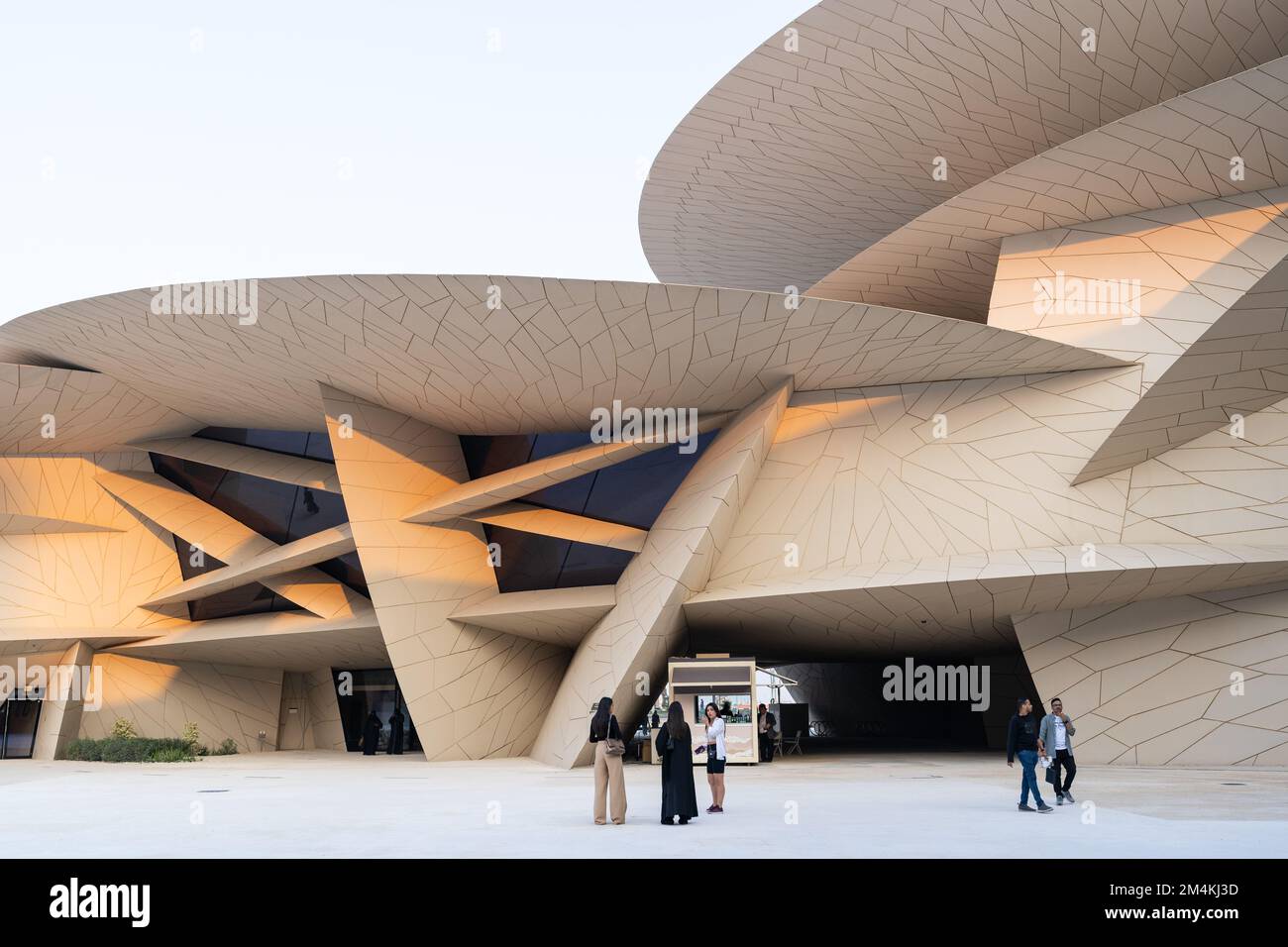 Modern contemporary architecture National Museum of Qatar Stock Photo ...