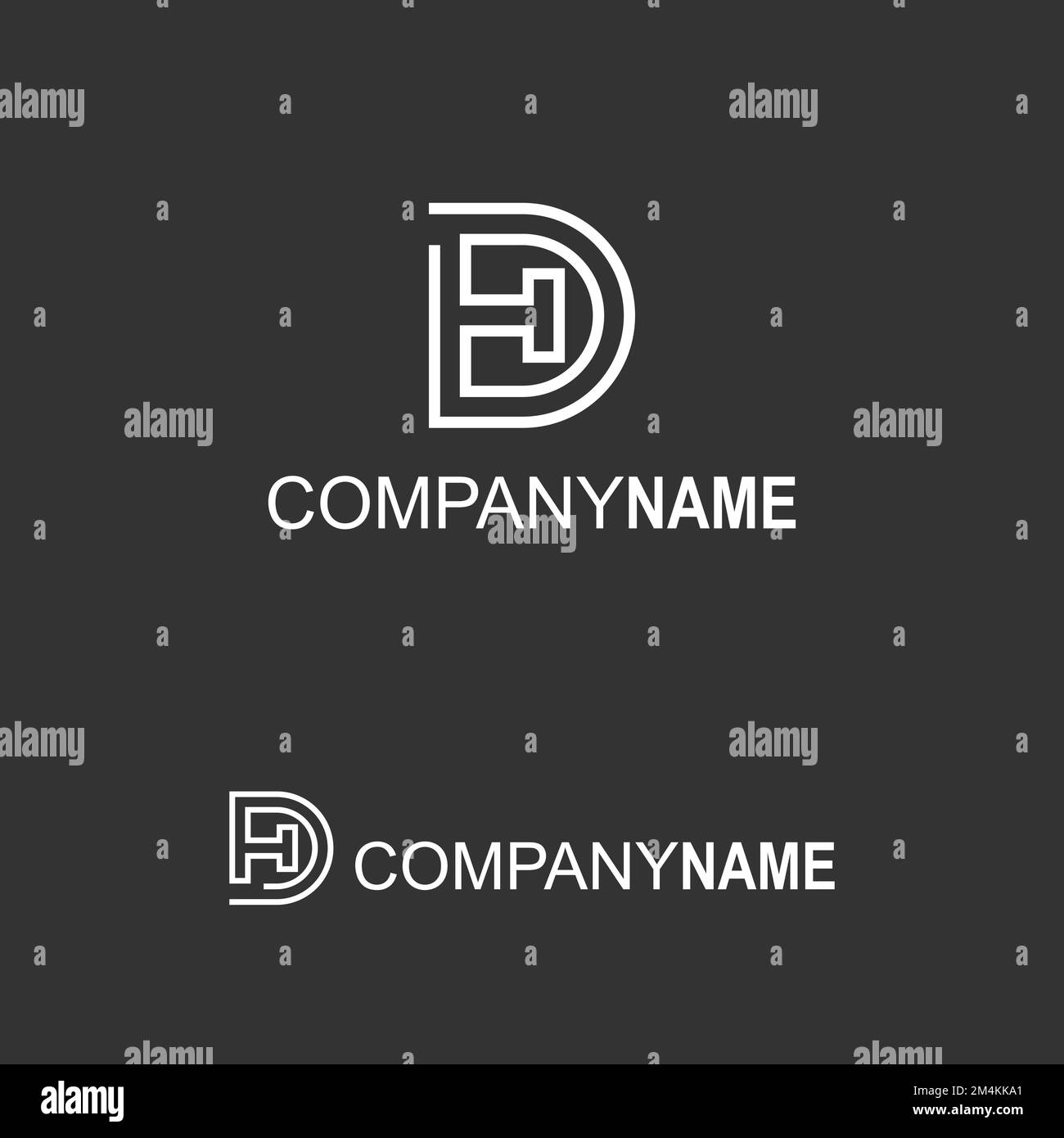 Amazing letter HD font in double line out Image graphic icon logo ...