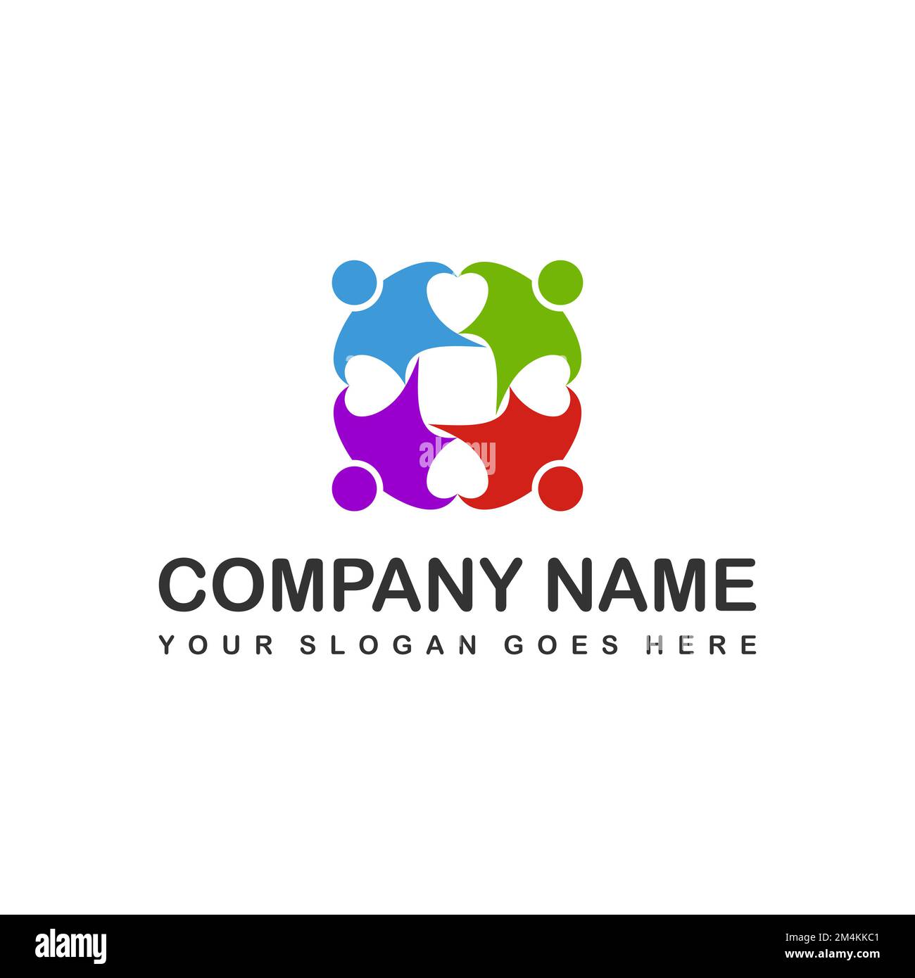 Unique and awesome people gathering love Image graphic icon logo design abstract concept vector ...