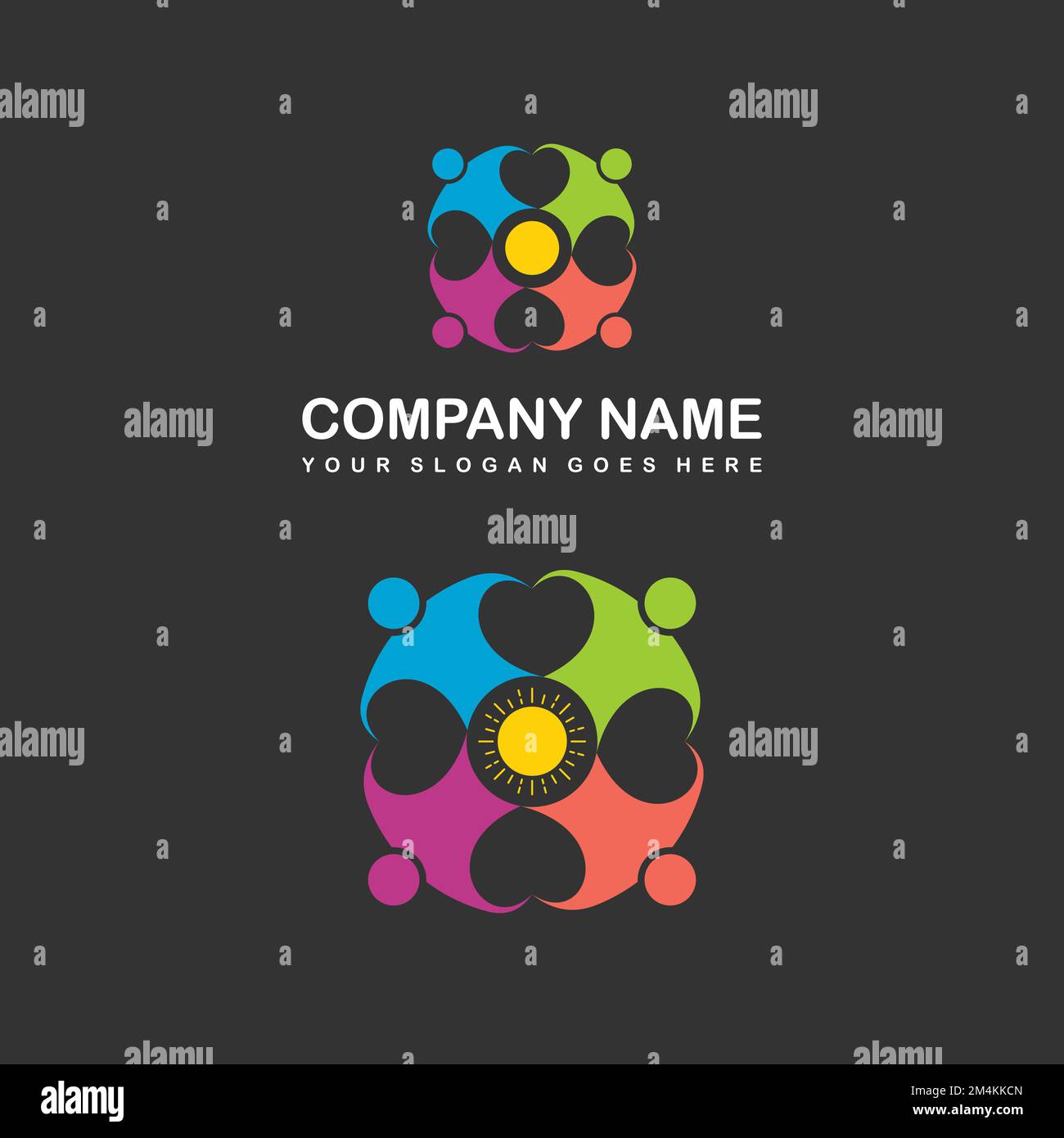 Unique and awesome people gathering love Image graphic icon logo design ...