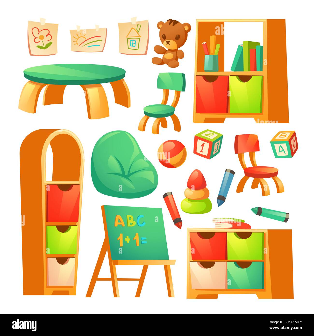 Montessori school interior Stock Vector Images - Alamy