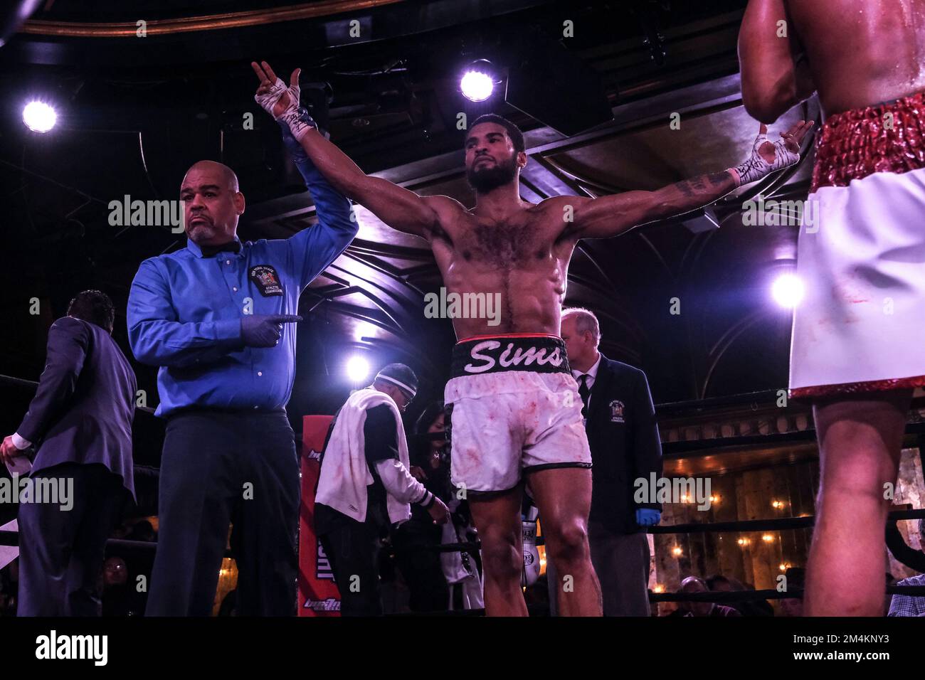 New York, NY, USA. 21st Dec, 2022. Action between Anthony Sims Jr. (23 ...