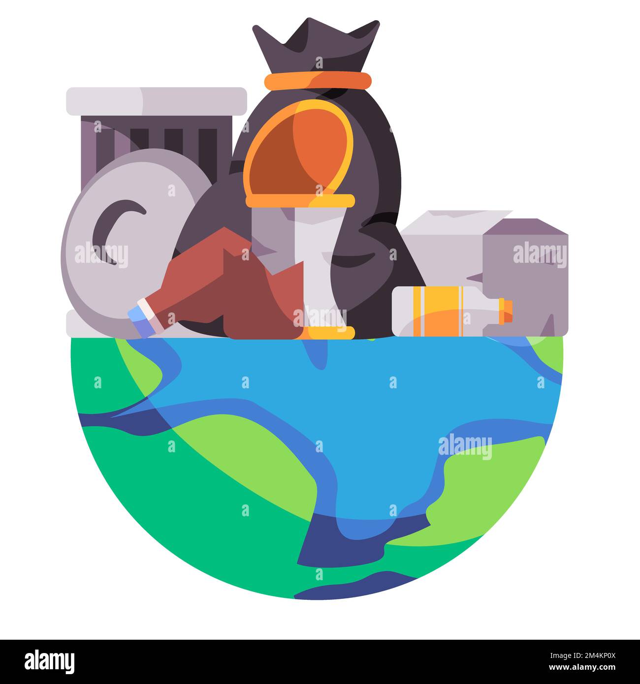 garbage dumping littering environment garbage dirty earth icon ...