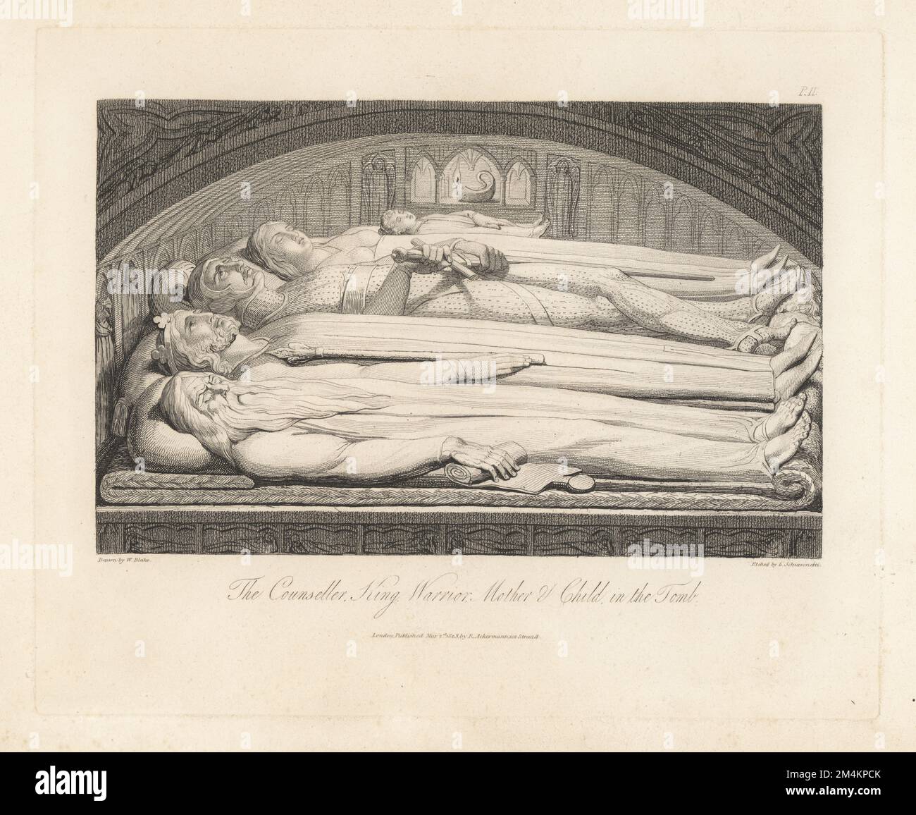 The Counseller, King, Warrior, Mother and Child in the Tomb (Plate VIII ...