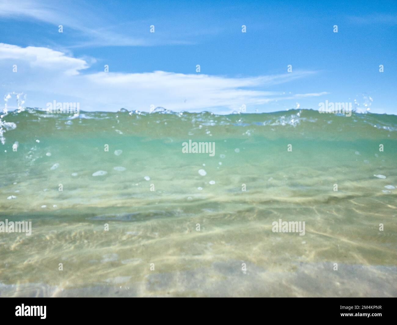 A closeup of the clean water of a sea captured at a shoreline Stock ...