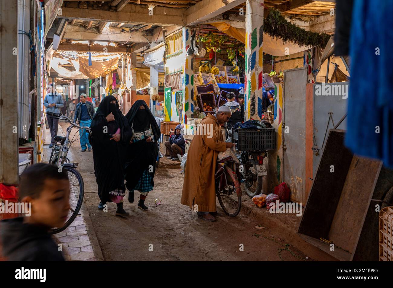 Rissani, Errachidia Province, Morocco - November 24, 2022: Sellers and ...