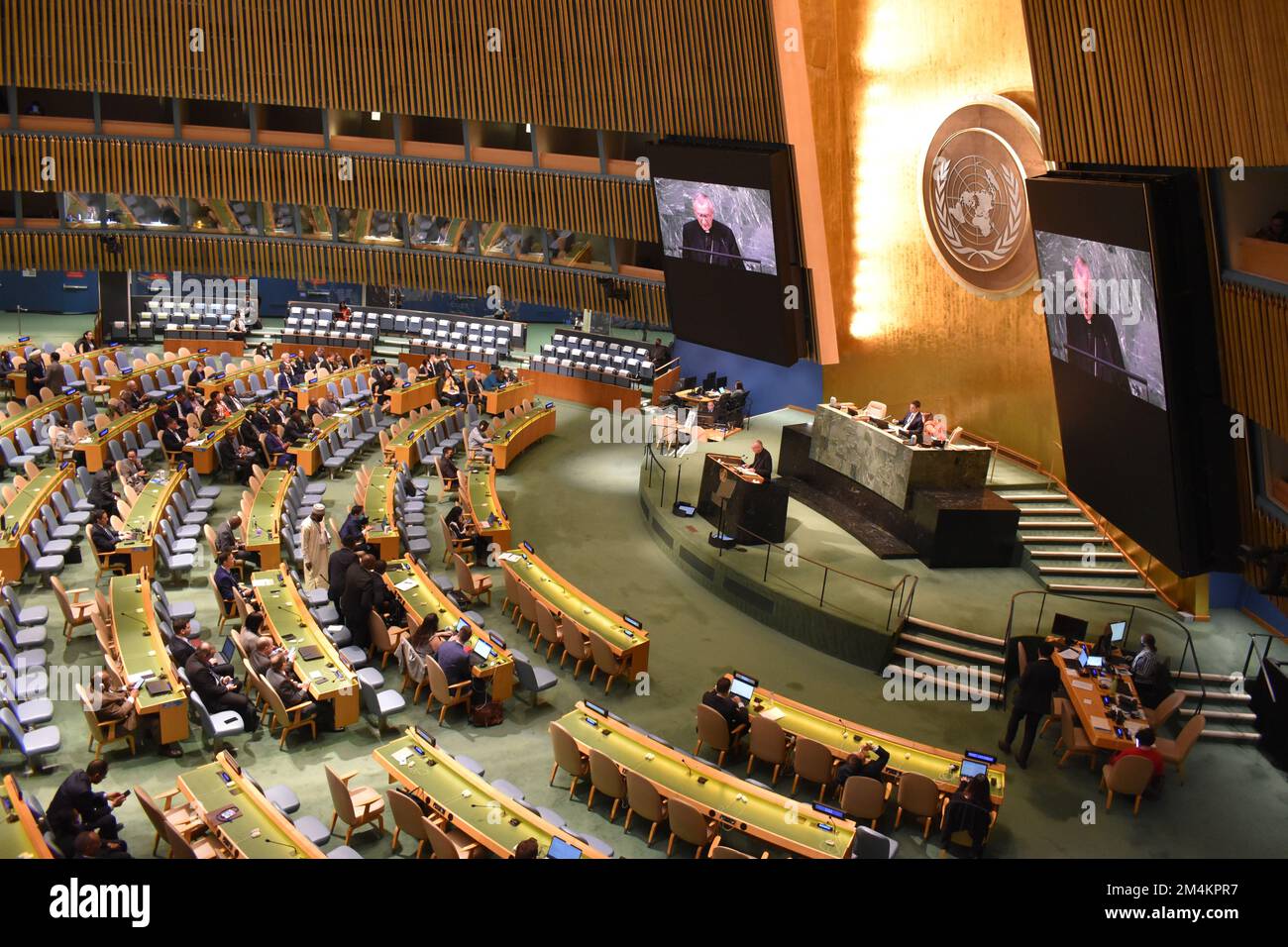 A Speaker at the 77th UN General Assembly Stock Photo - Alamy