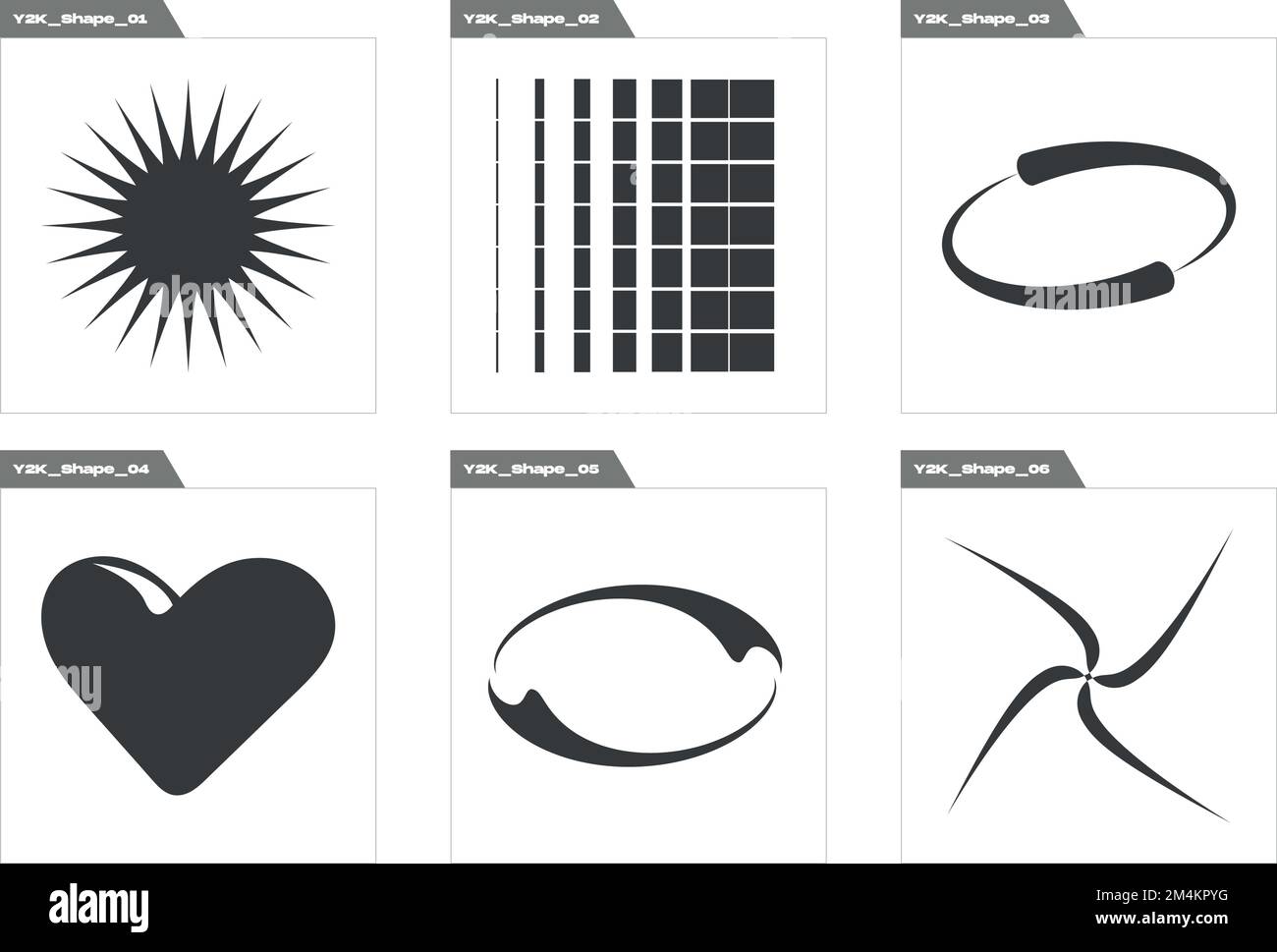 Brutalism shapes. Rave psychedelic retro futuristic set. Cyberpunk ...