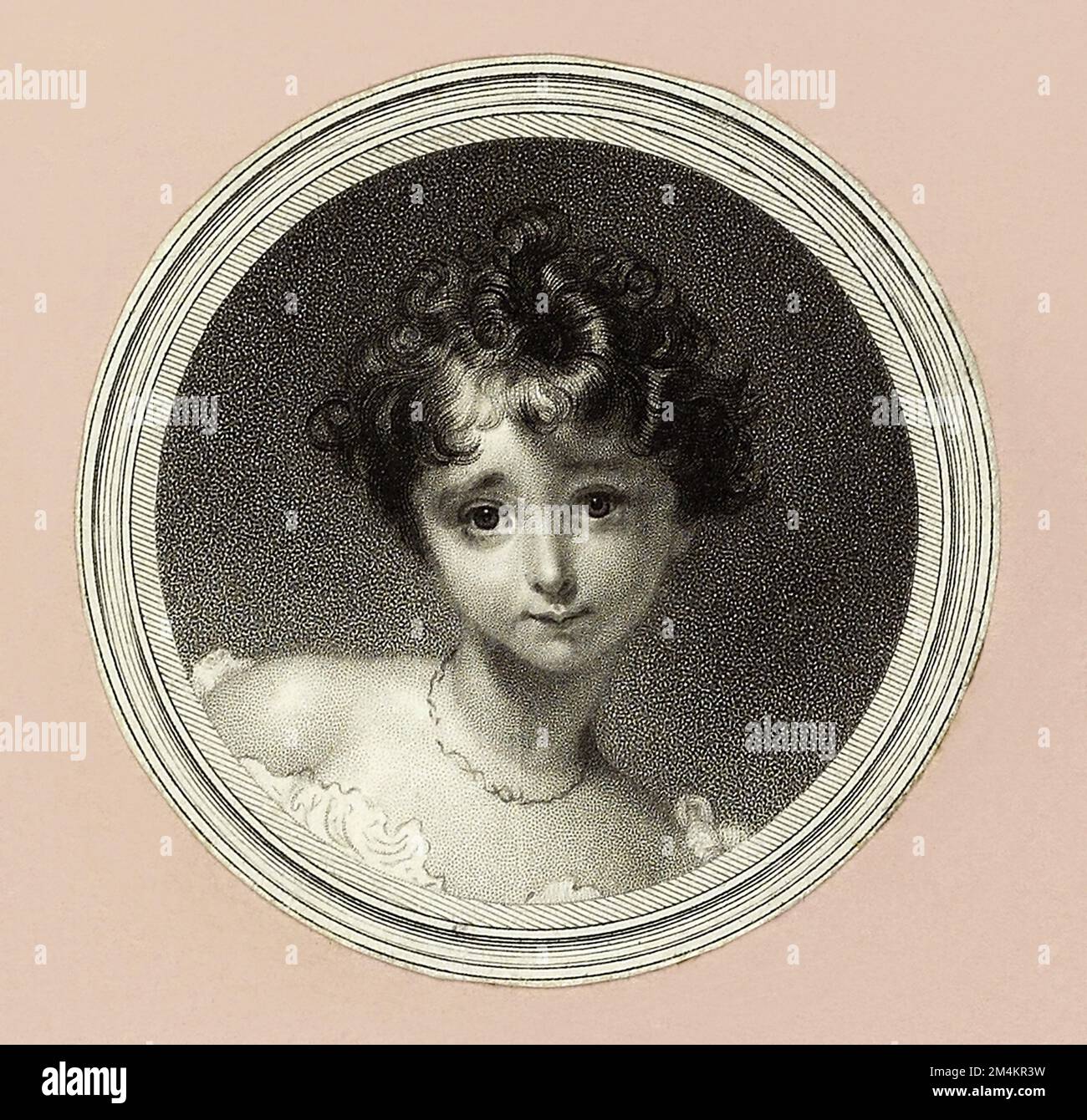 1820 ca , GREAT BRITAIN : Portrait of british ADA BYRON aka Augusta Ada ...