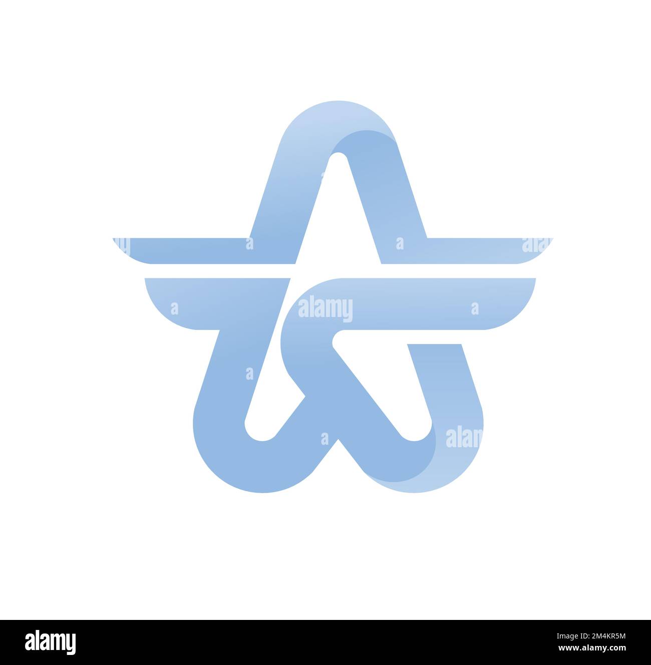 An editable vector of a mix of the letter A and a star into a logo ...